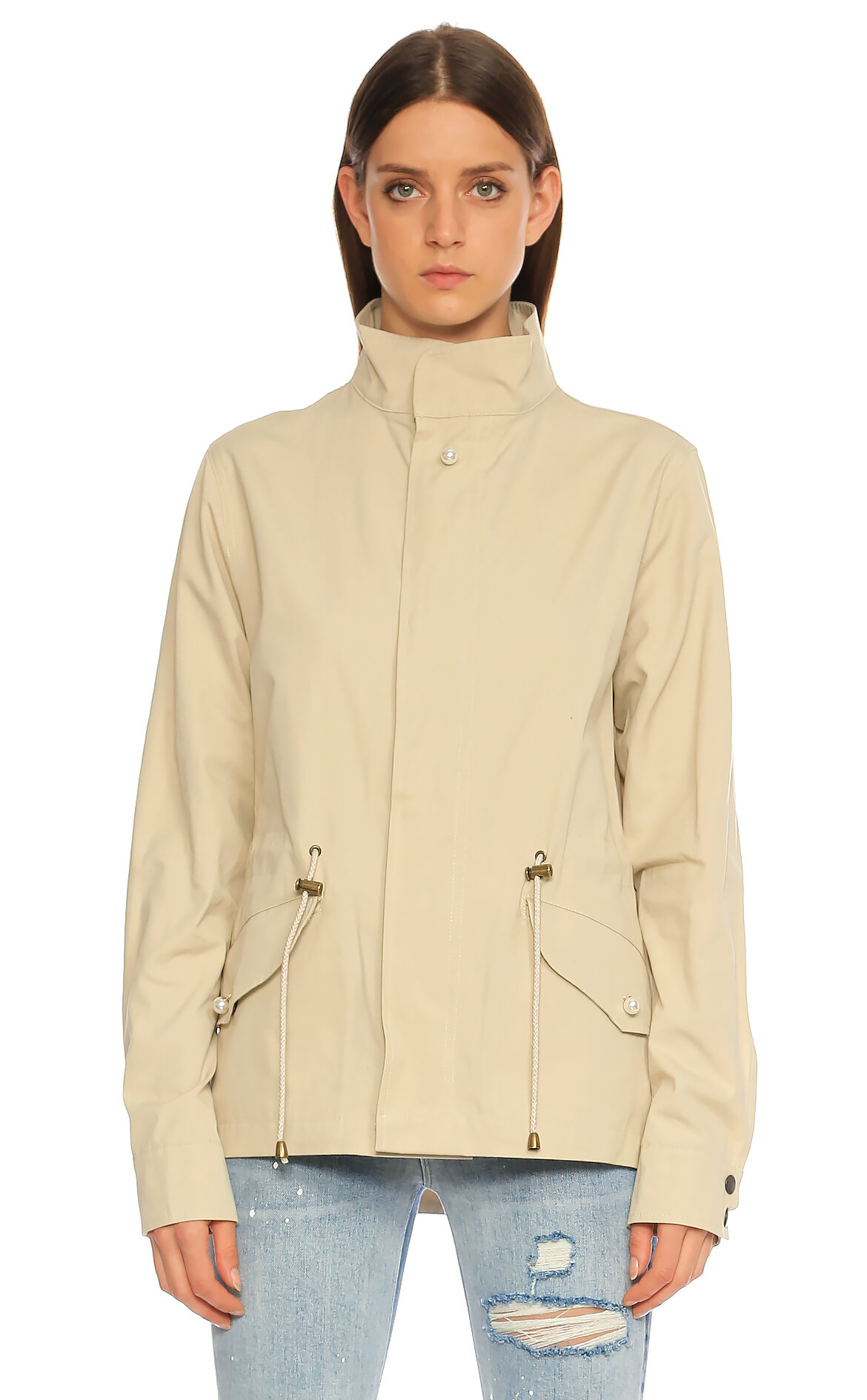 Fur 66-Fur 66 Bej Parka