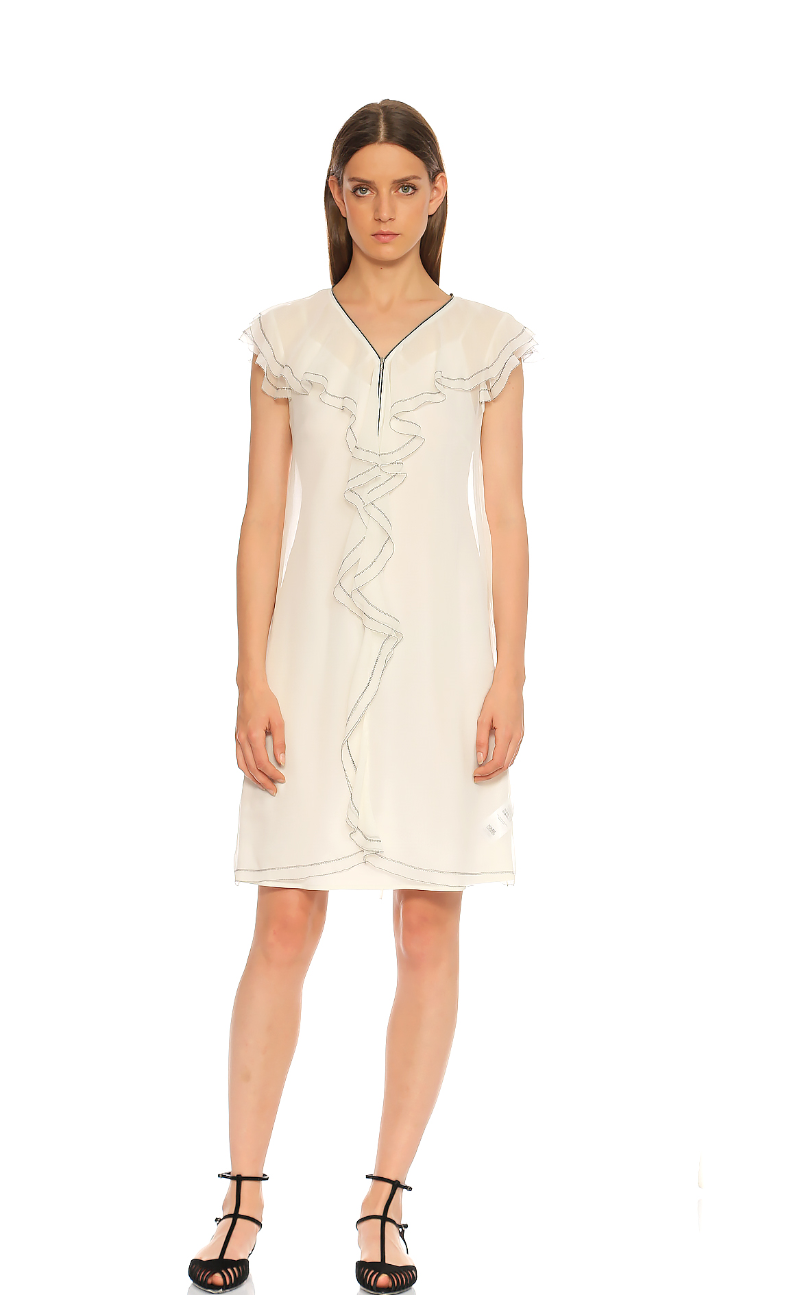 Karl Lagerfeld-Karl Lagerfeld Beyaz Elbise