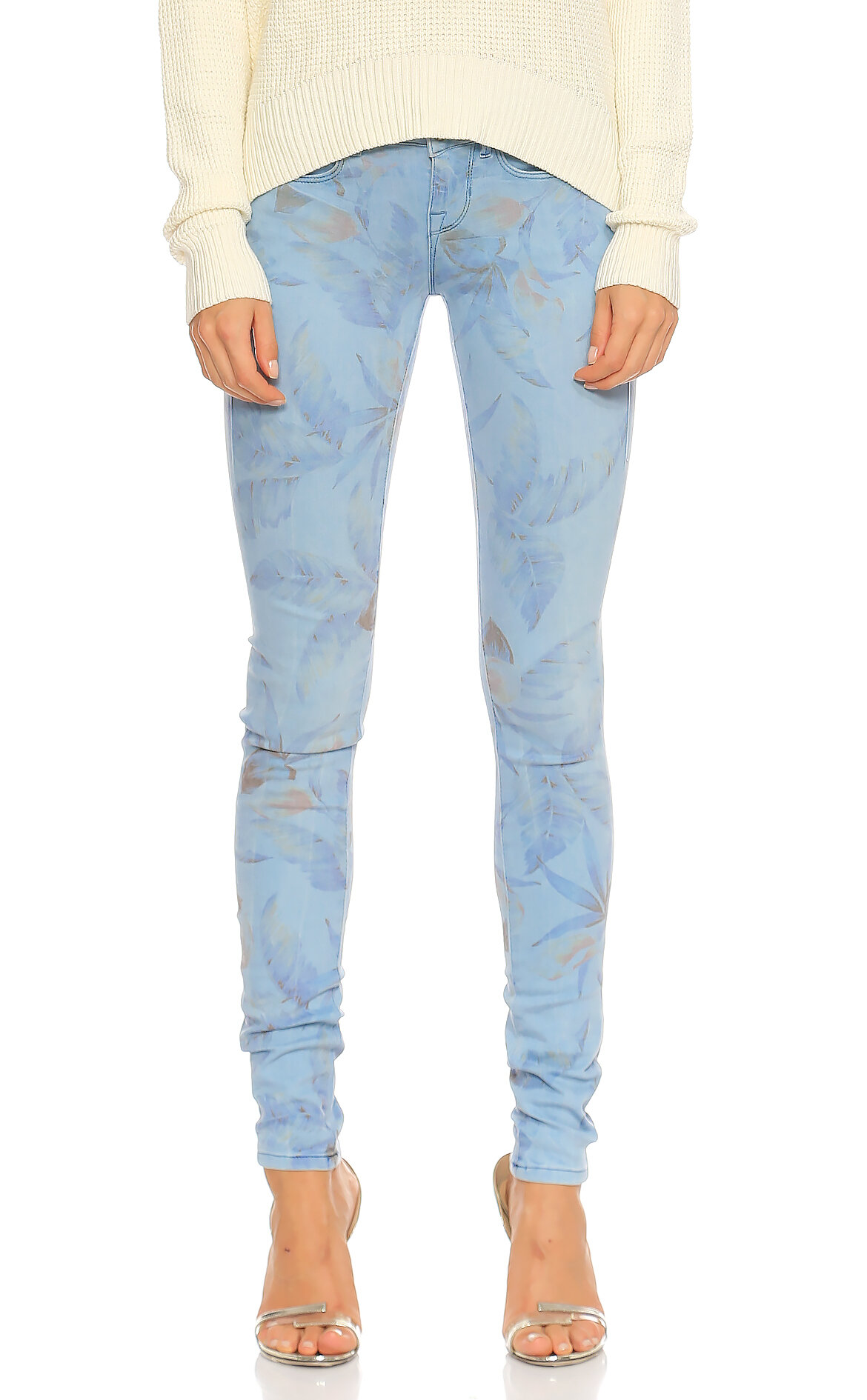 Guess-Guess Baskı Desen Skinny Denim Pantolon
