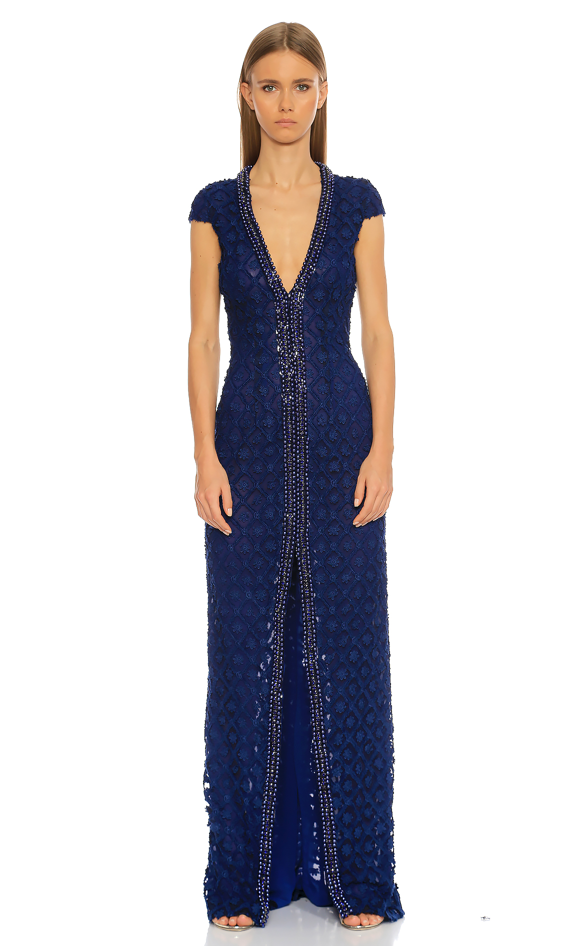 Costarellos-Costarellos Lacivert Gece Elbisesi