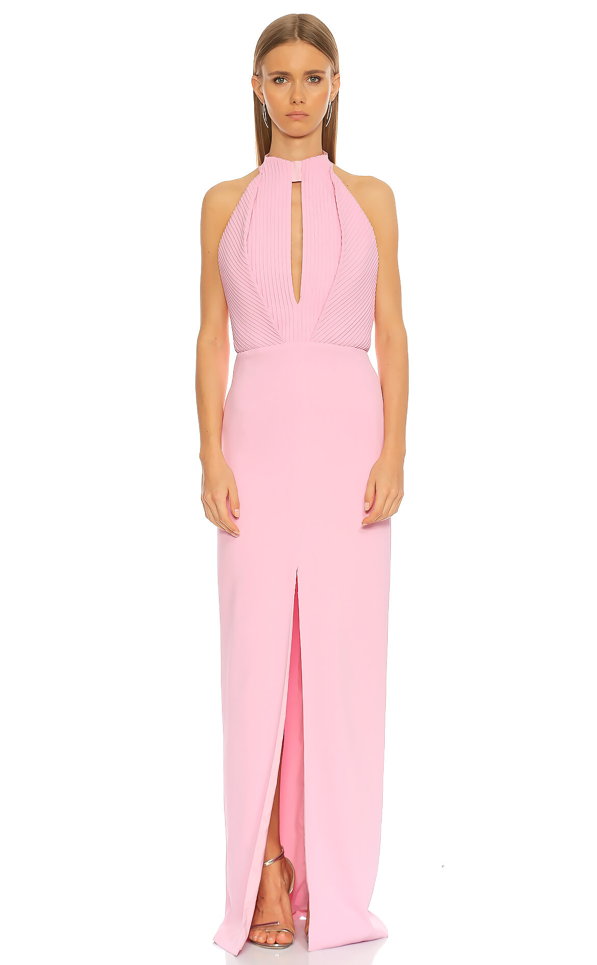 Brandon Maxwell-Brandon Maxwell Uzun Pembe Gece Elbisesi