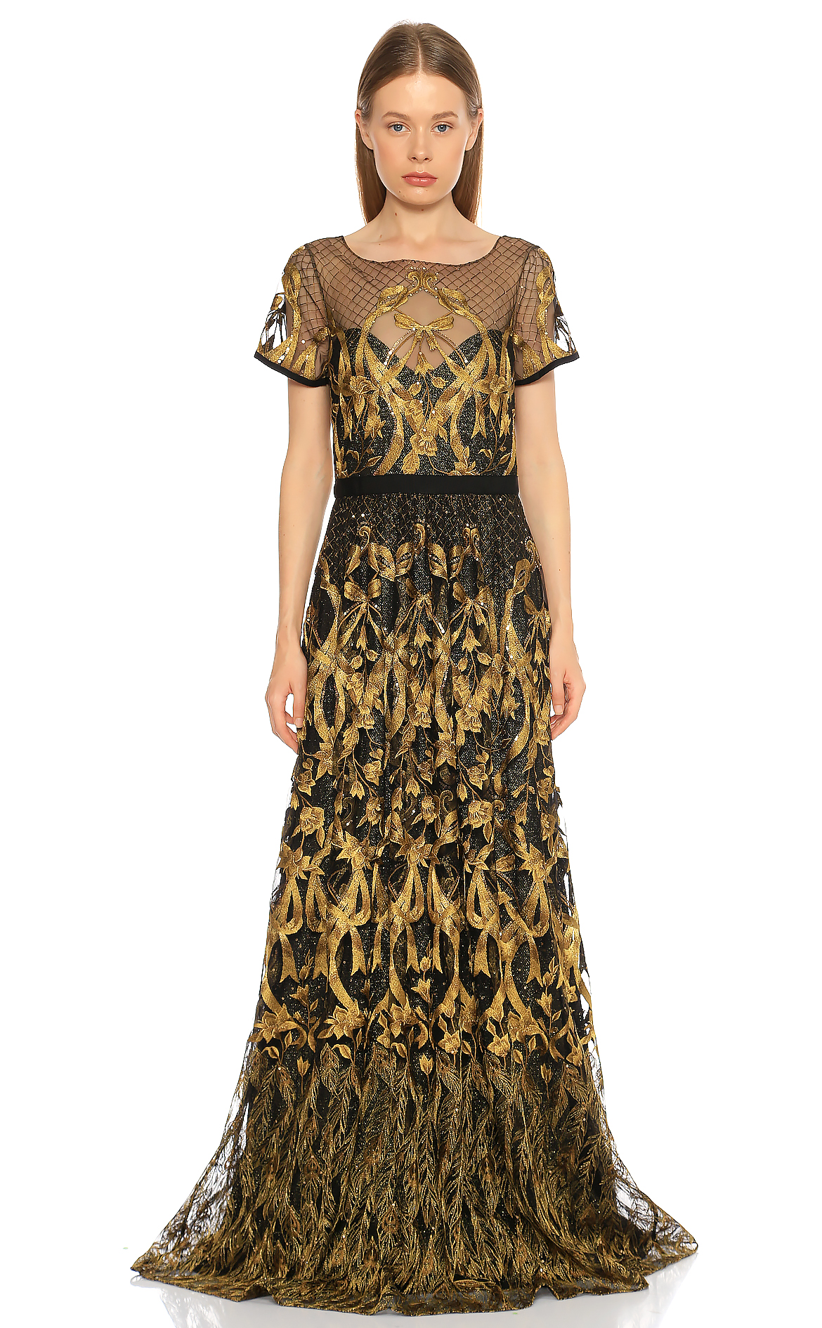 Marchesa Notte-Marchesa Notte Siyah Gece Elbisesi