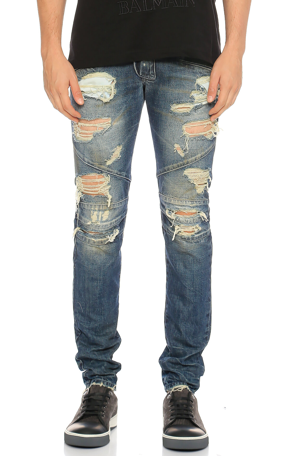 Pierre Balmain-Pierre Balmain Lacivert Jean Pantolon