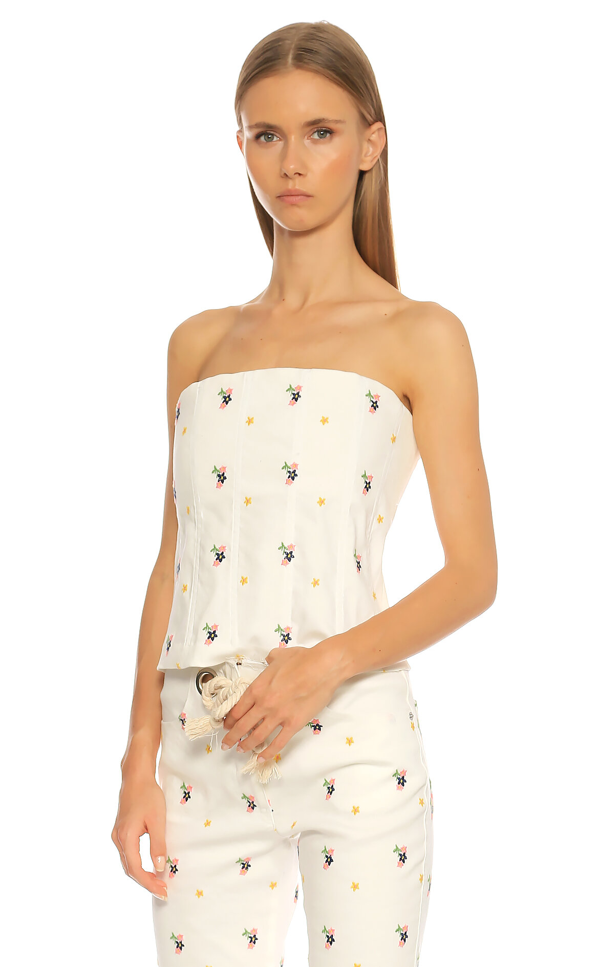 Miaou-Miaou Beyaz Bluz