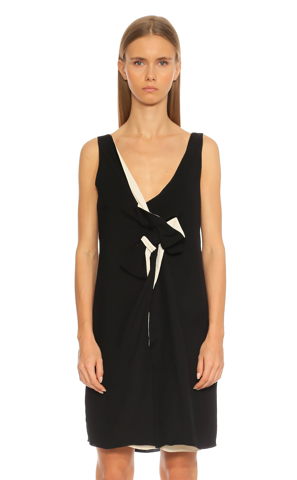 Lanvin-Lanvin V Yaka Siyah Elbise