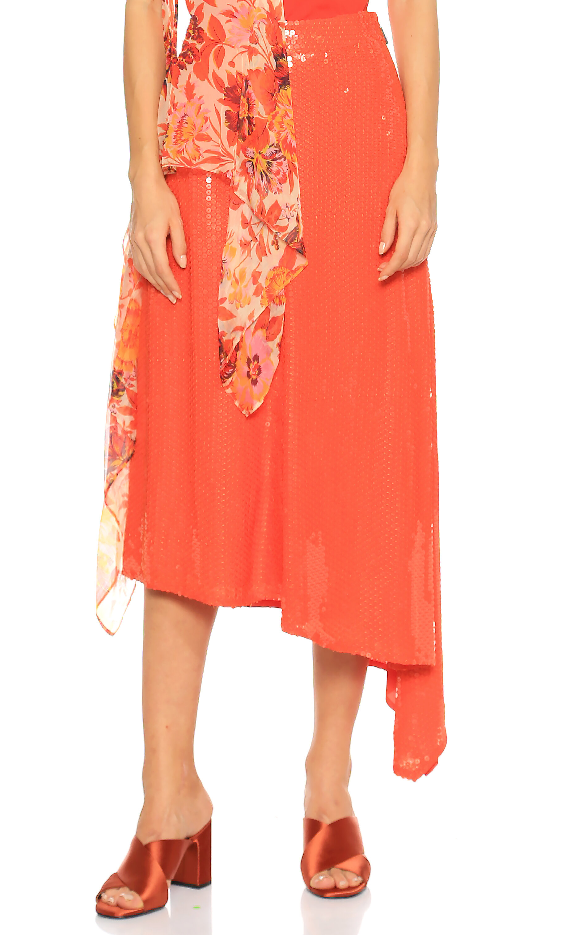 MSGM-MSGM Turuncu Etek