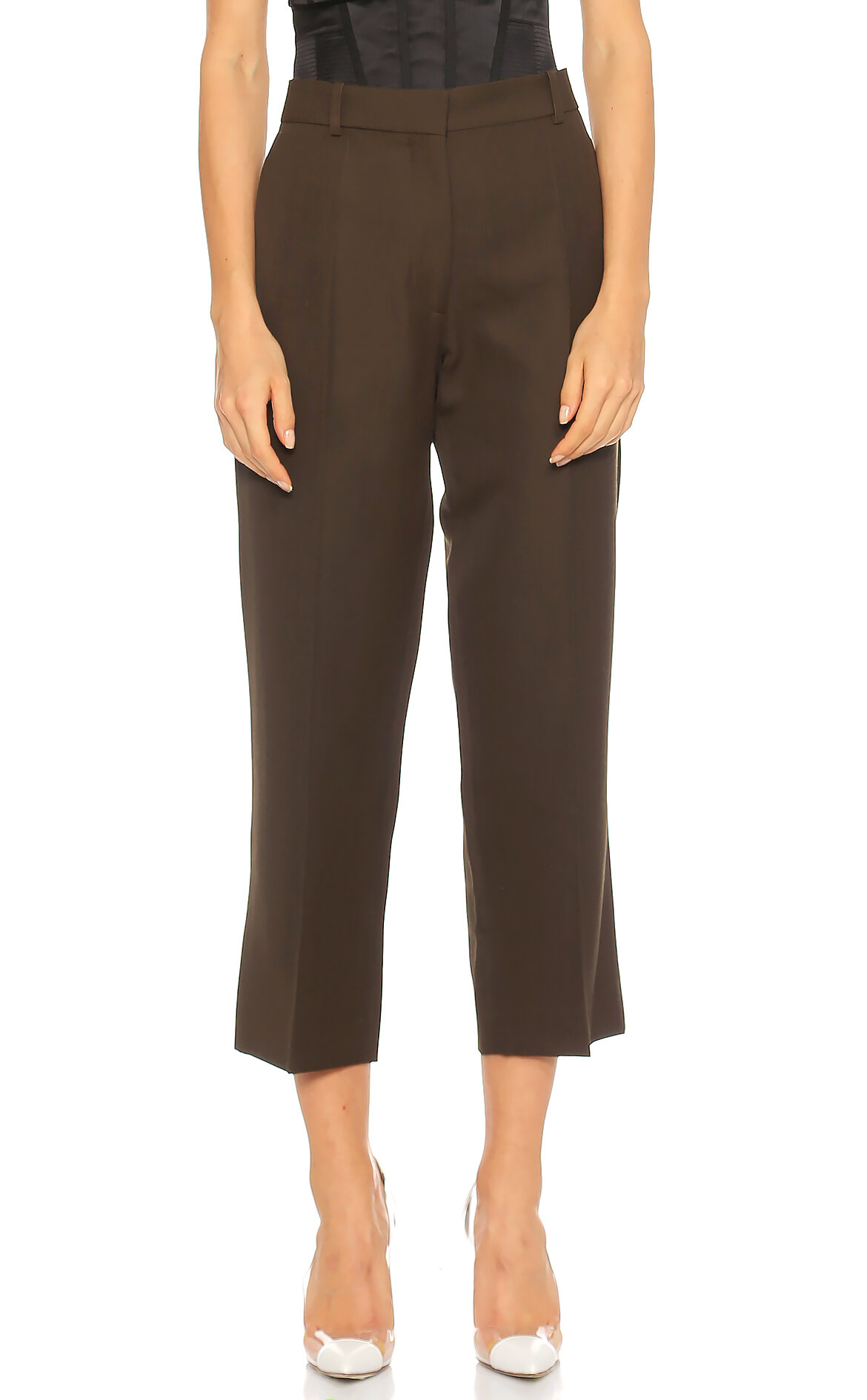 Victoria Beckham-Victoria Beckham Haki Pantolon Victoria Beckham-Victoria Beckham Haki Pantolon