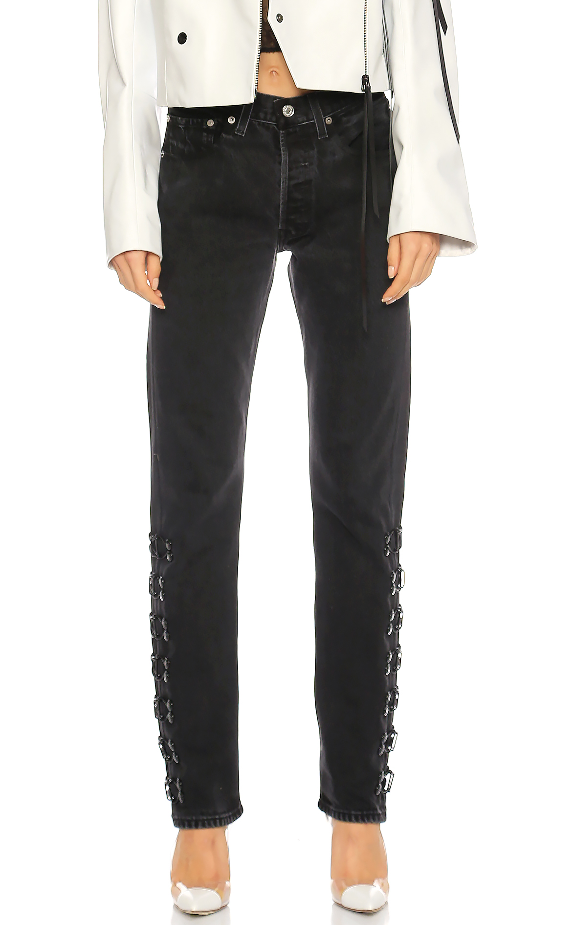 Olivier Theyskens-Olivier Theyskens Siyah Jean Pantolon Olivier Theyskens-Olivier Theyskens Siyah Jean Pantolon
