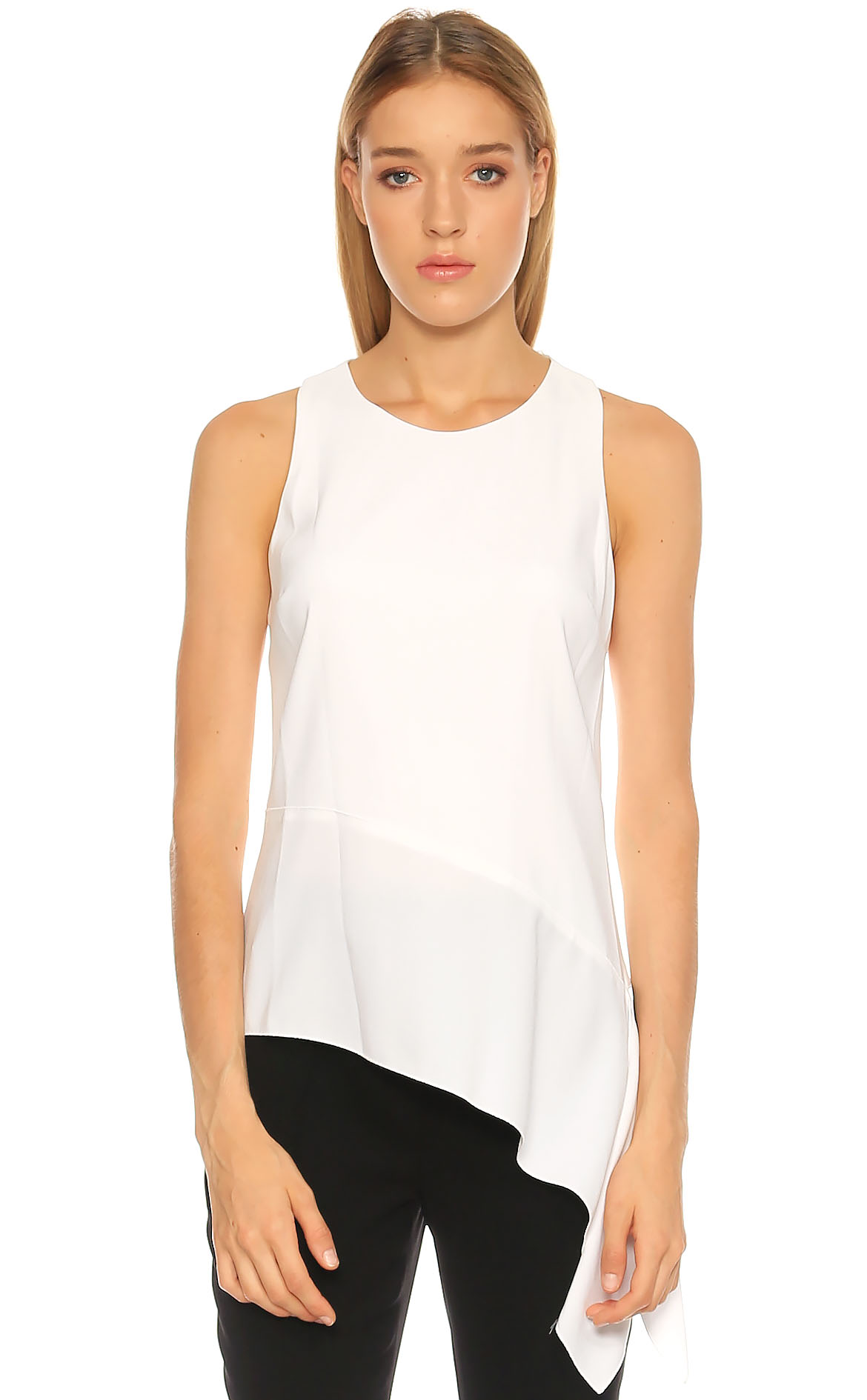 Elie Tahari-Elie Tahari Beyaz Bluz