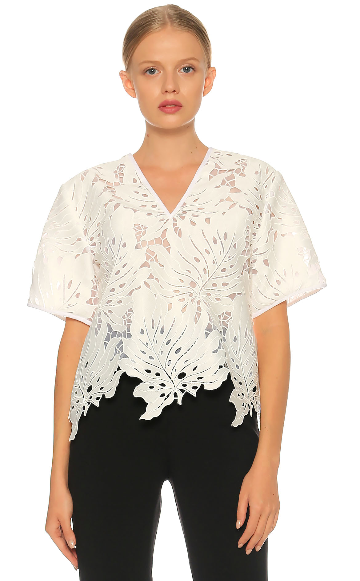 MSGM-MSGM Beyaz Bluz MSGM-MSGM Beyaz Bluz