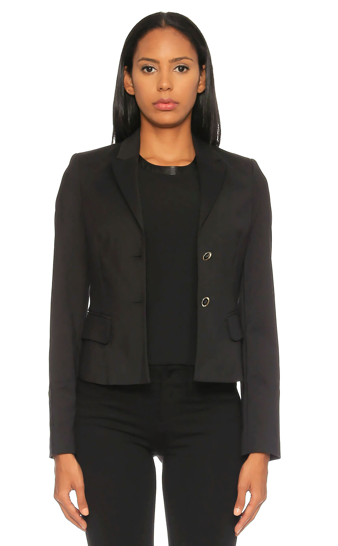 Guess-Guess Düz Desen Siyah Ceket