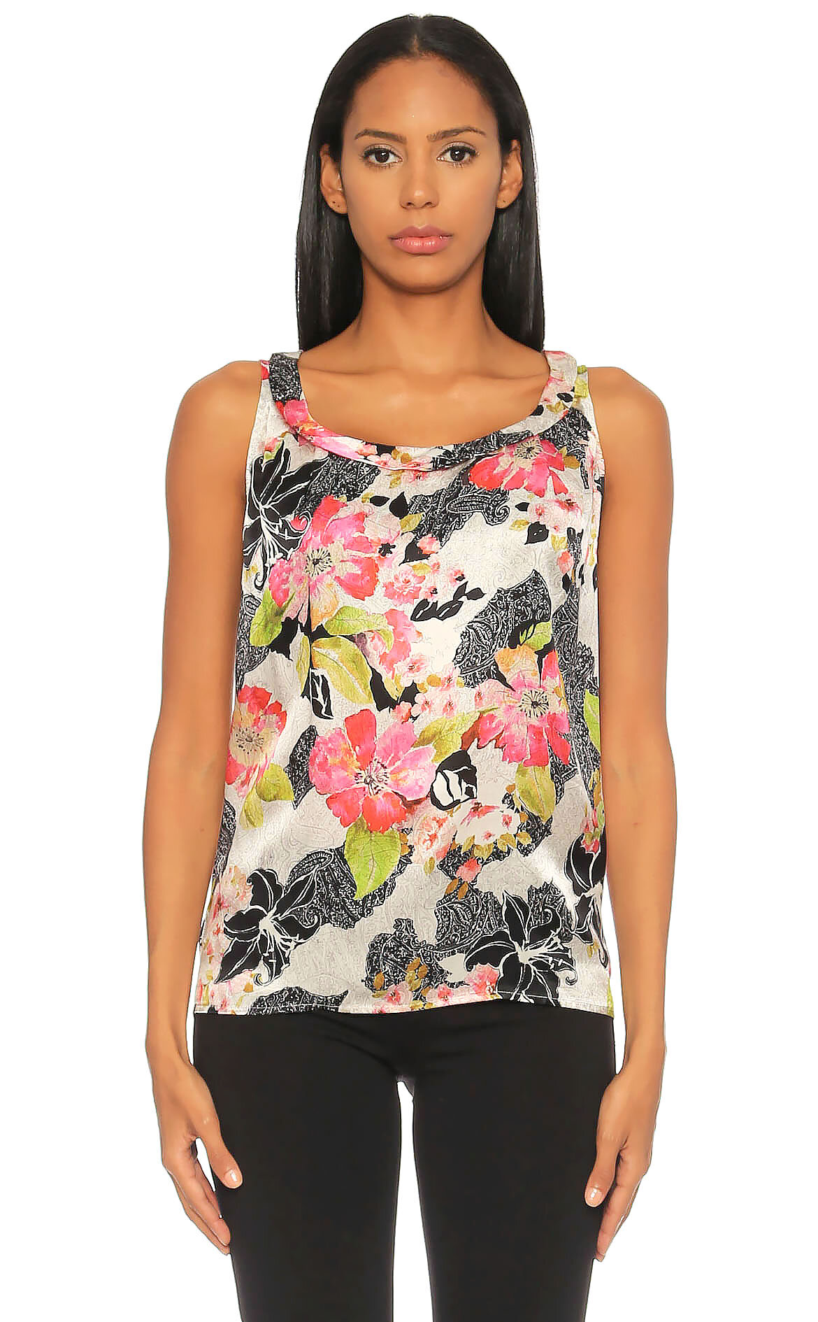 Guess-Guess Çiçek Desenli Renkli Bluz