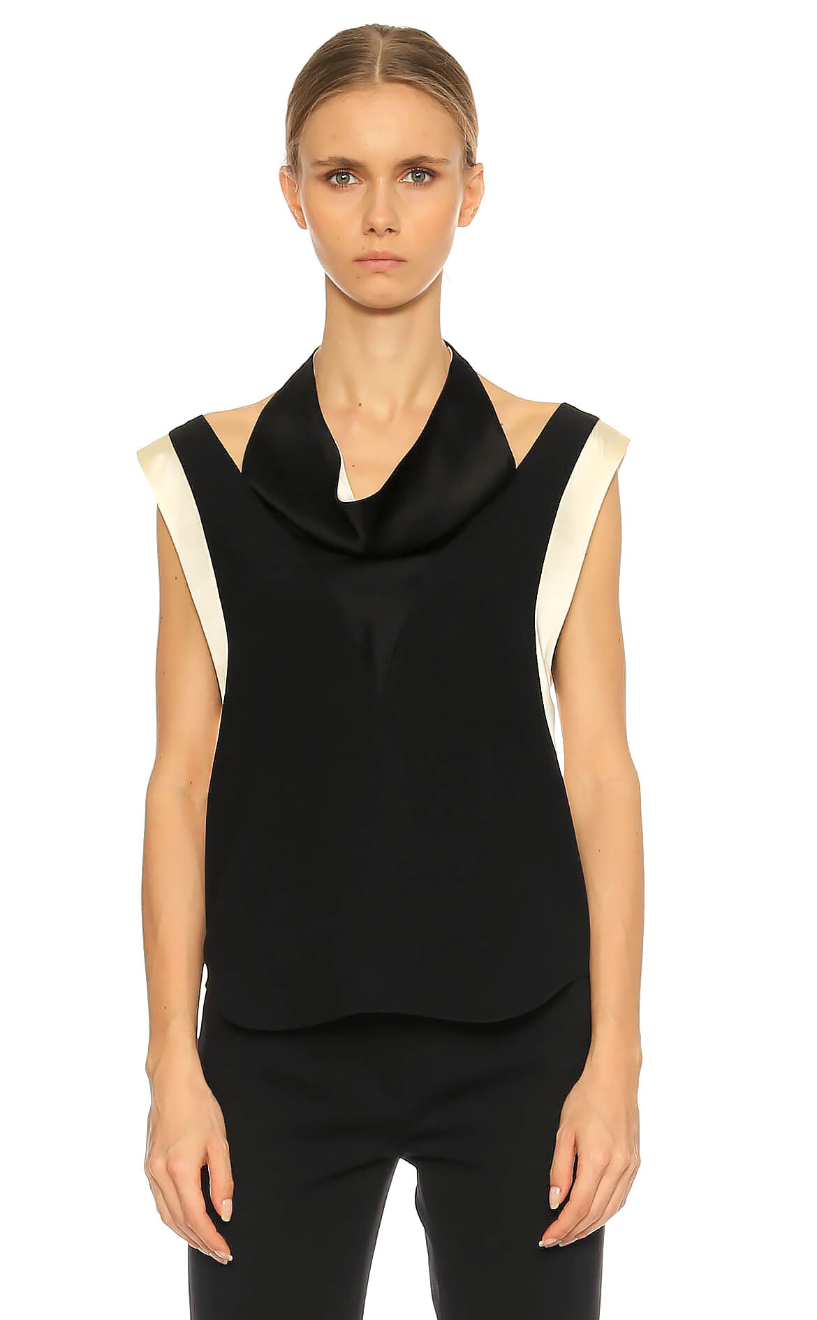 Lanvin-Lanvin Şal Yaka Siyah Bluz