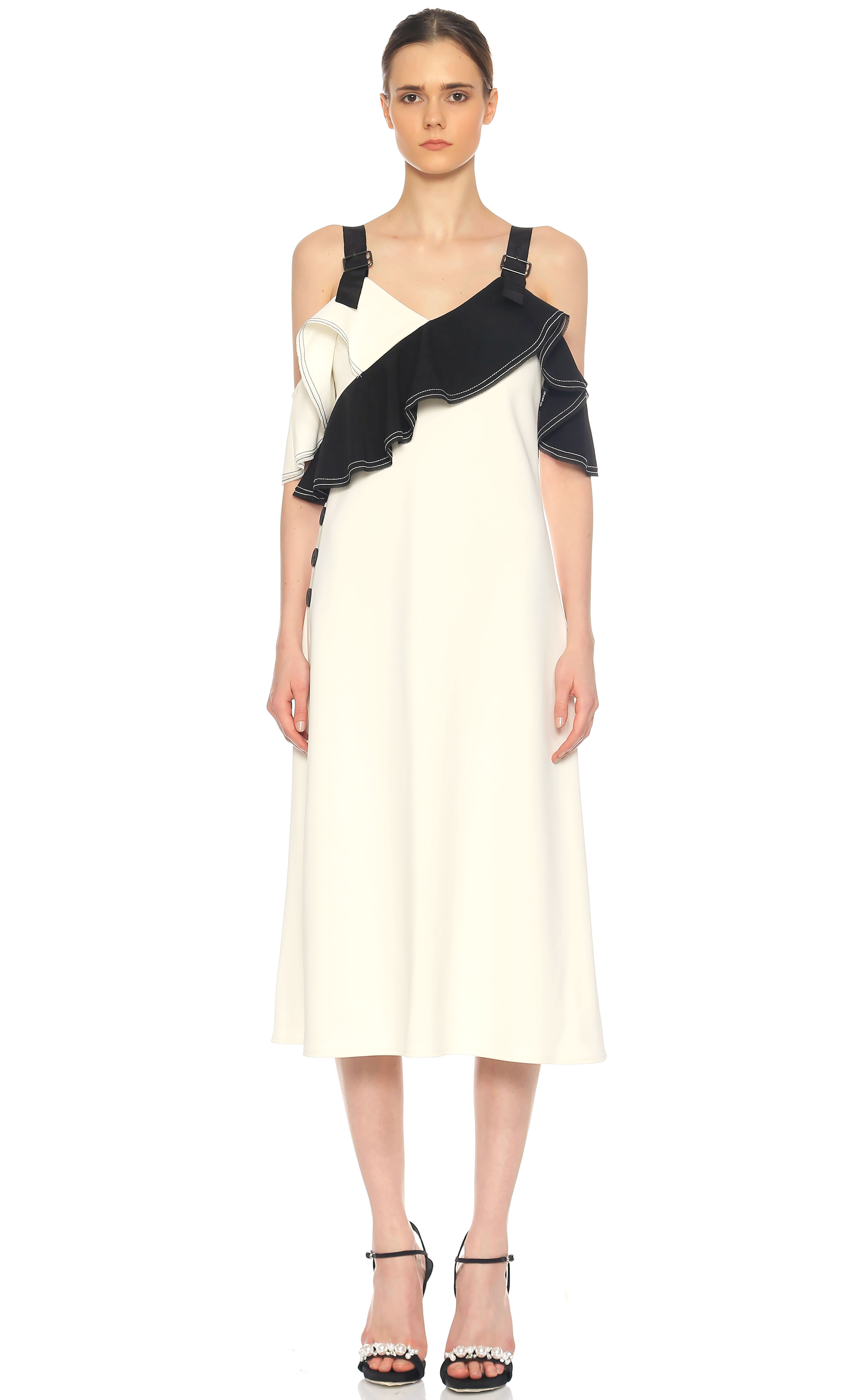 Self Portrait-Self Portrait Fırfır Detaylı Renkli Elbise