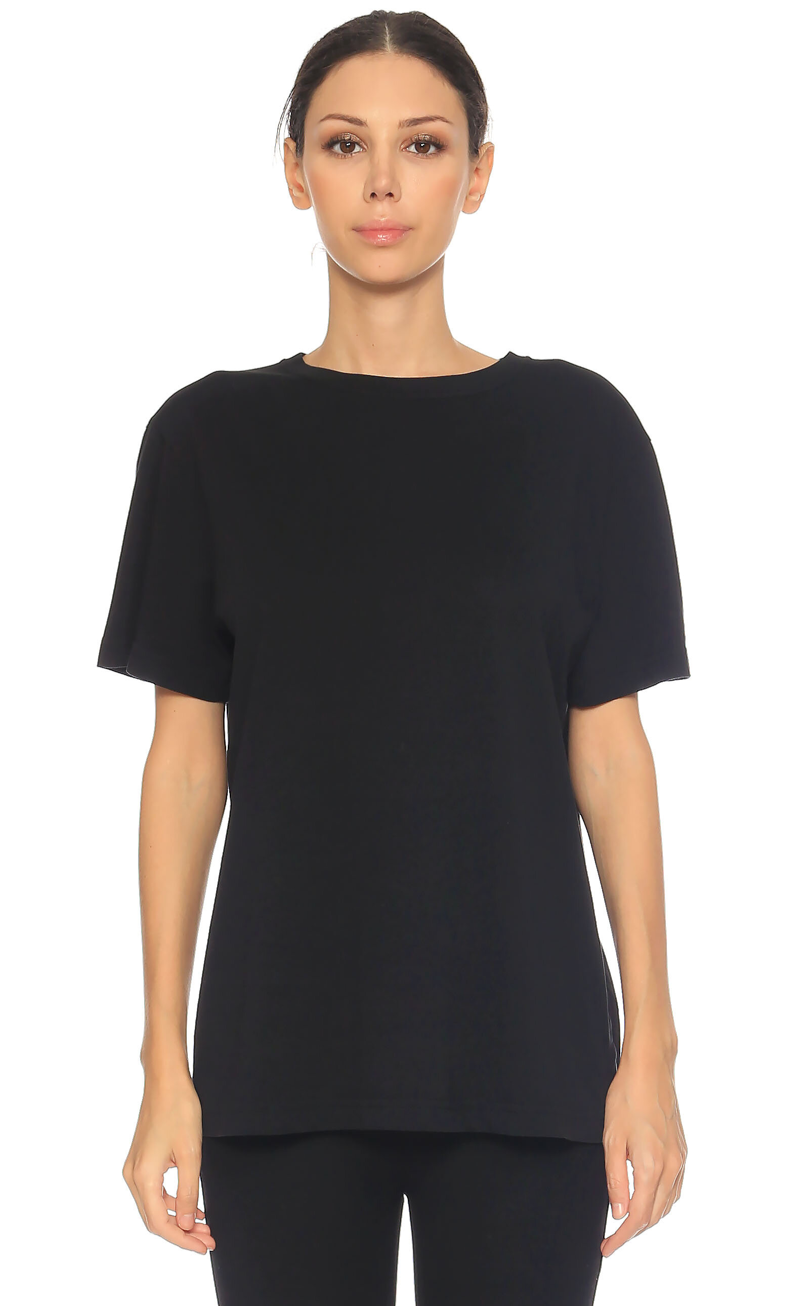 Helmut Lang-Helmut Lang Baskı Desen Siyah T-Shirt