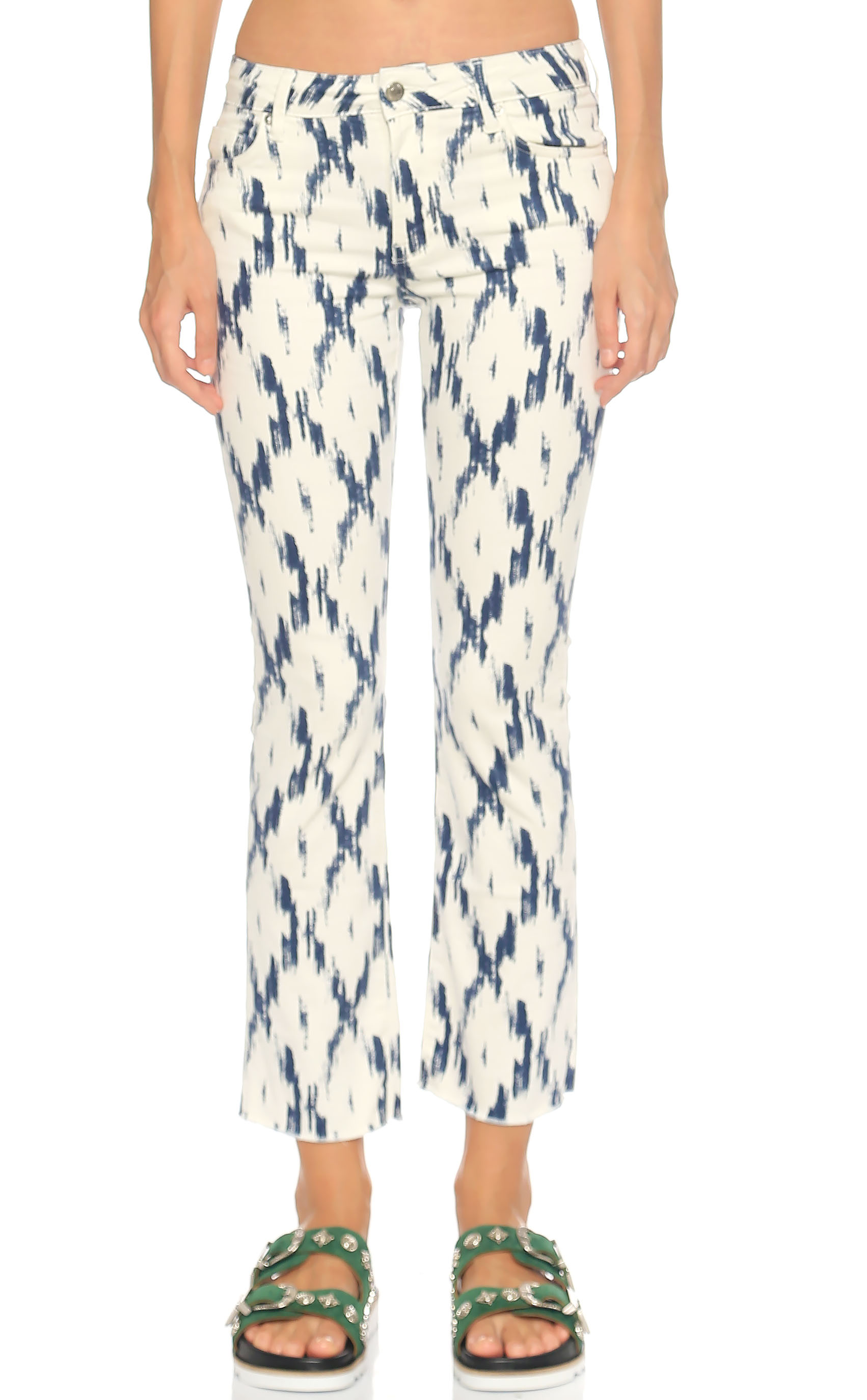 Free People-Free People Etnik Desenli Mavi Pantolon