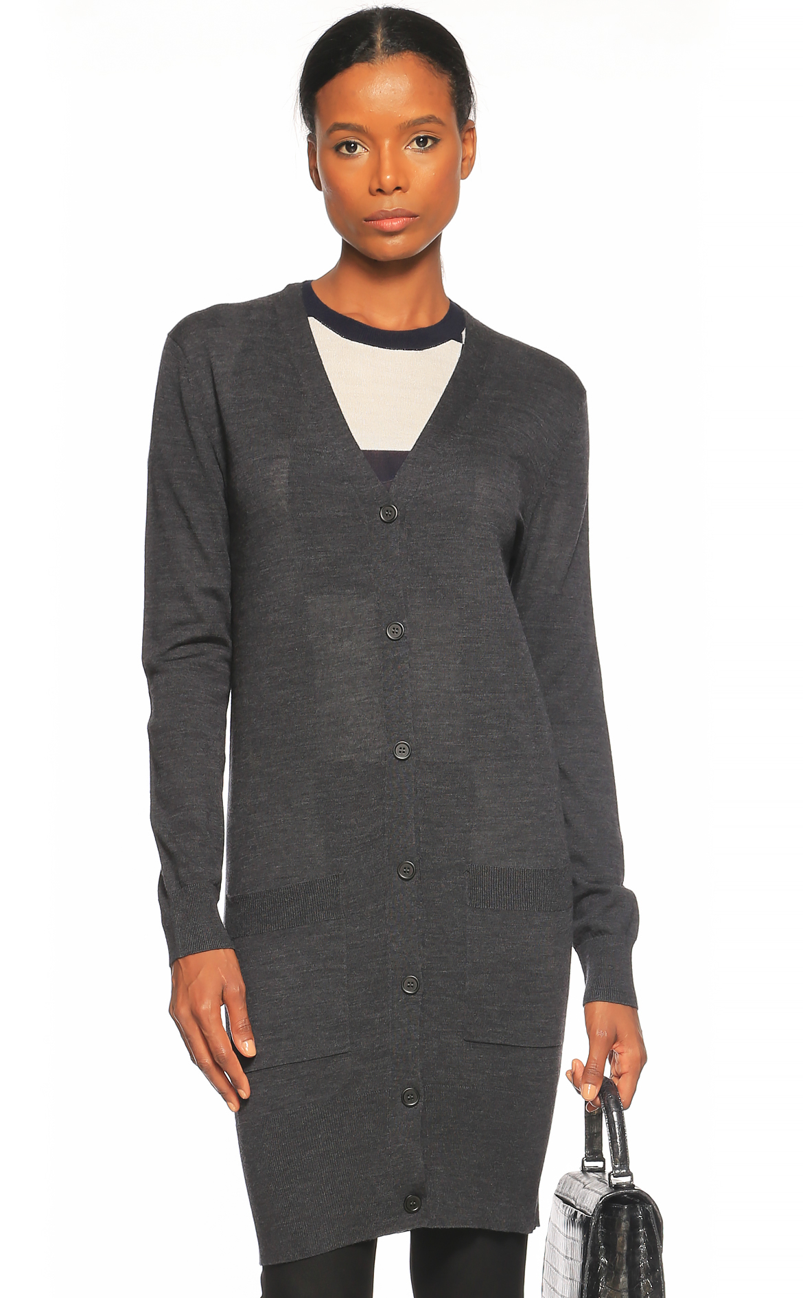 Jil Sander Navy-Jil Sander Navy Antrasit Hırka