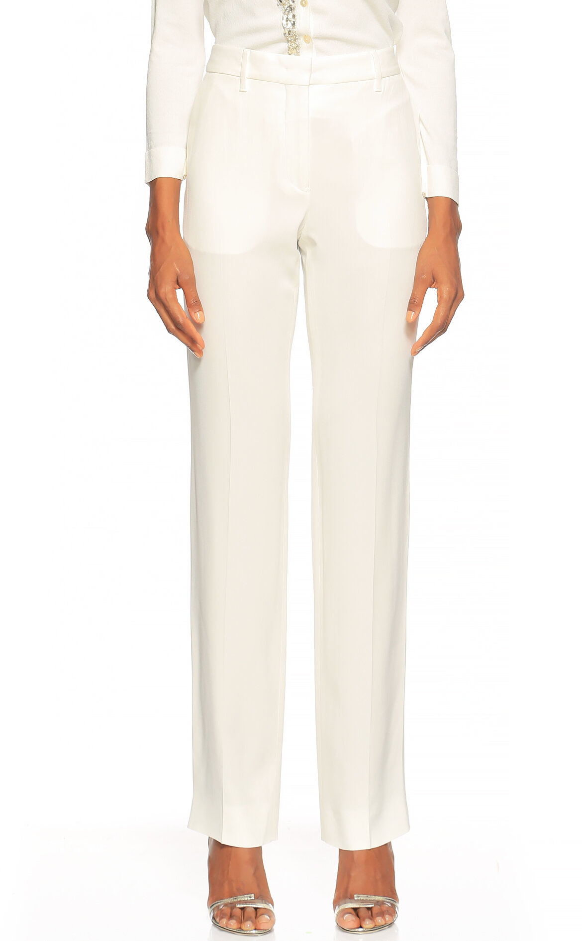 Jil Sander-Jil Sander Beyaz Pantolon