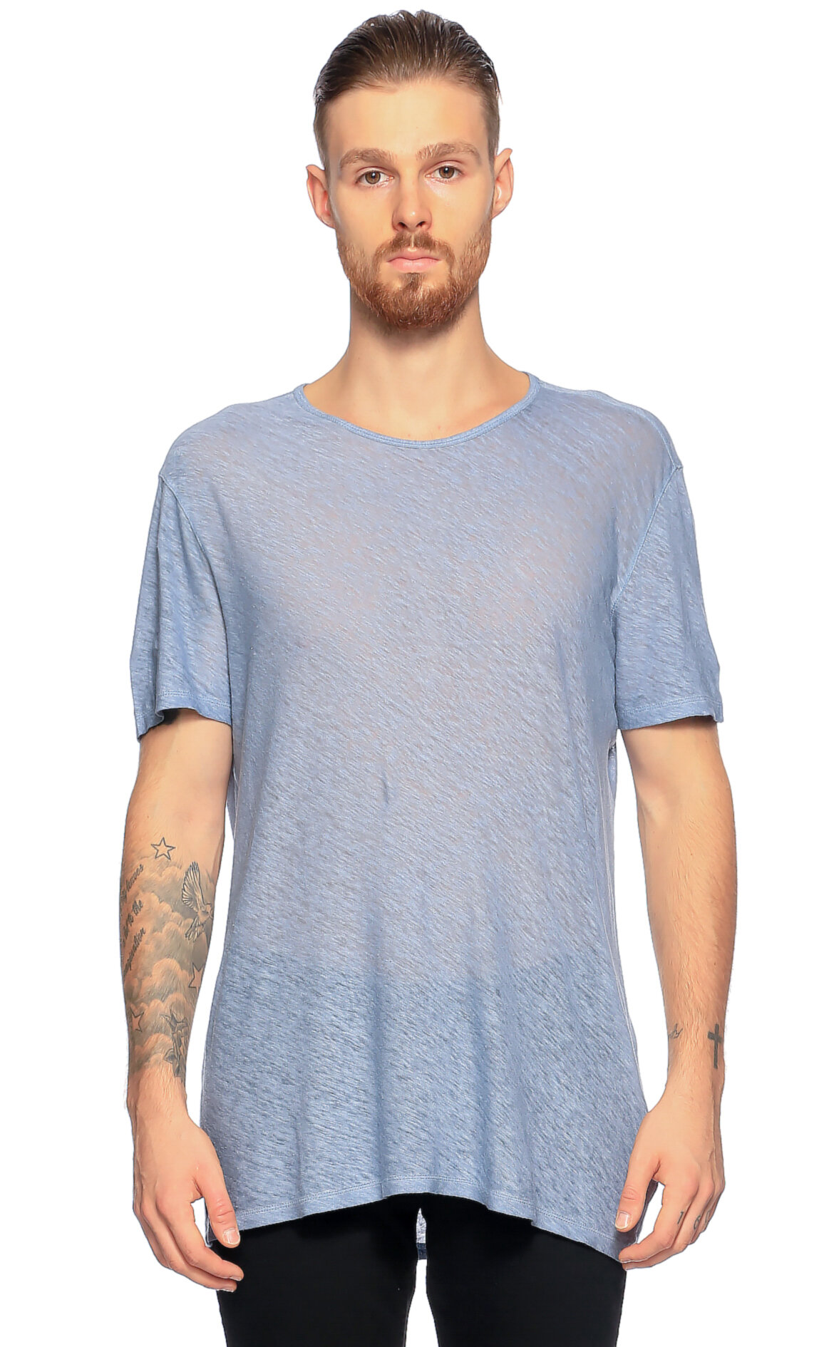 John Varvatos-John Varvatos Mavi T-Shirt John Varvatos-John Varvatos Mavi T-Shirt