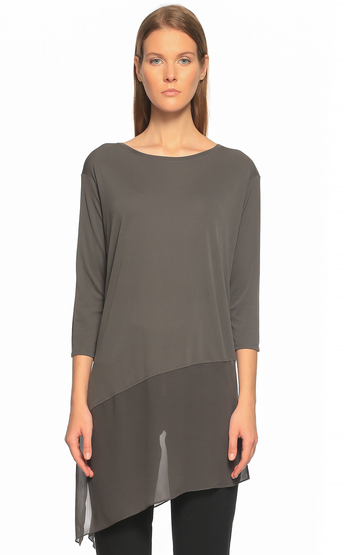 Eileen Fisher-Eileen Fisher Antrasit Bluz