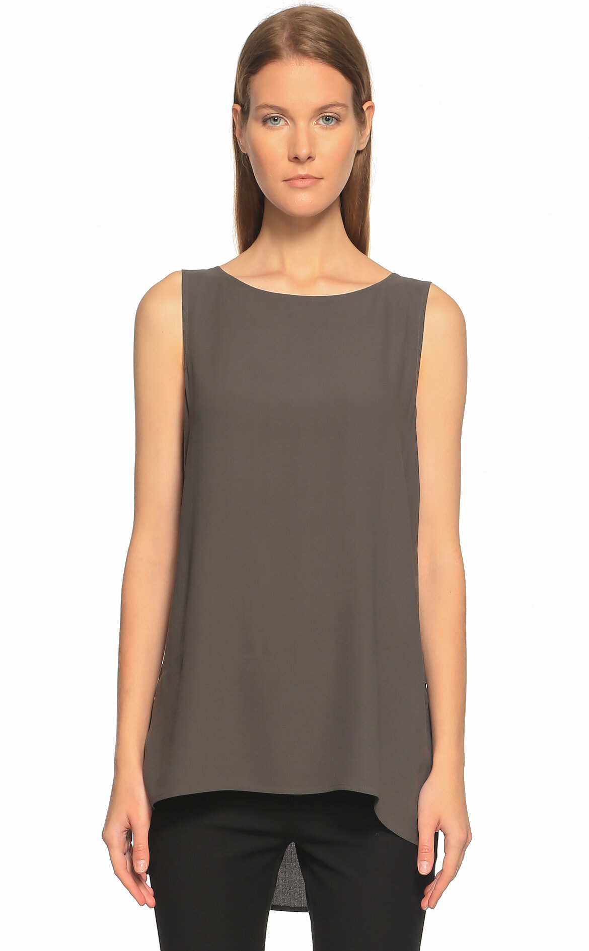Eileen Fisher-Eileen Fisher Antrasit Bluz