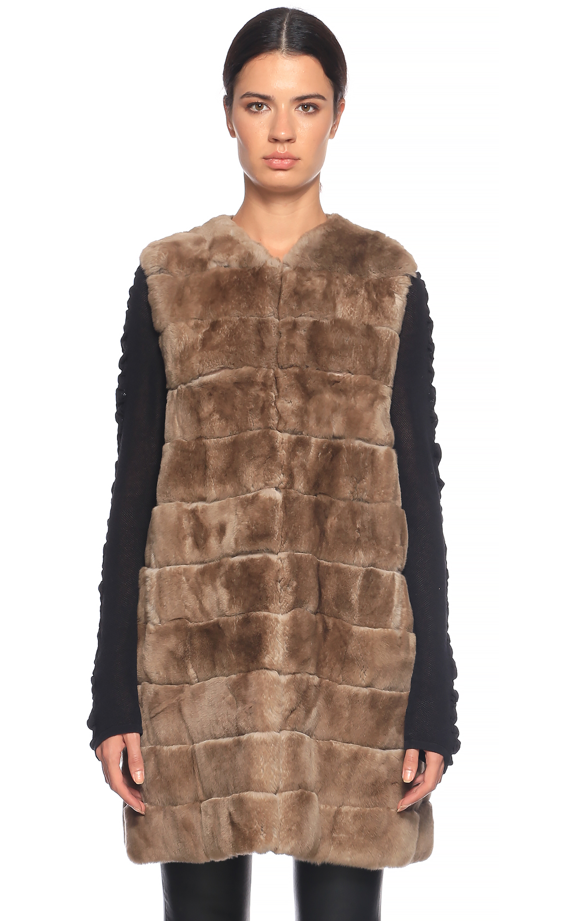 Adrienne Landau-Adrienne Landau Kahverengi Kürk