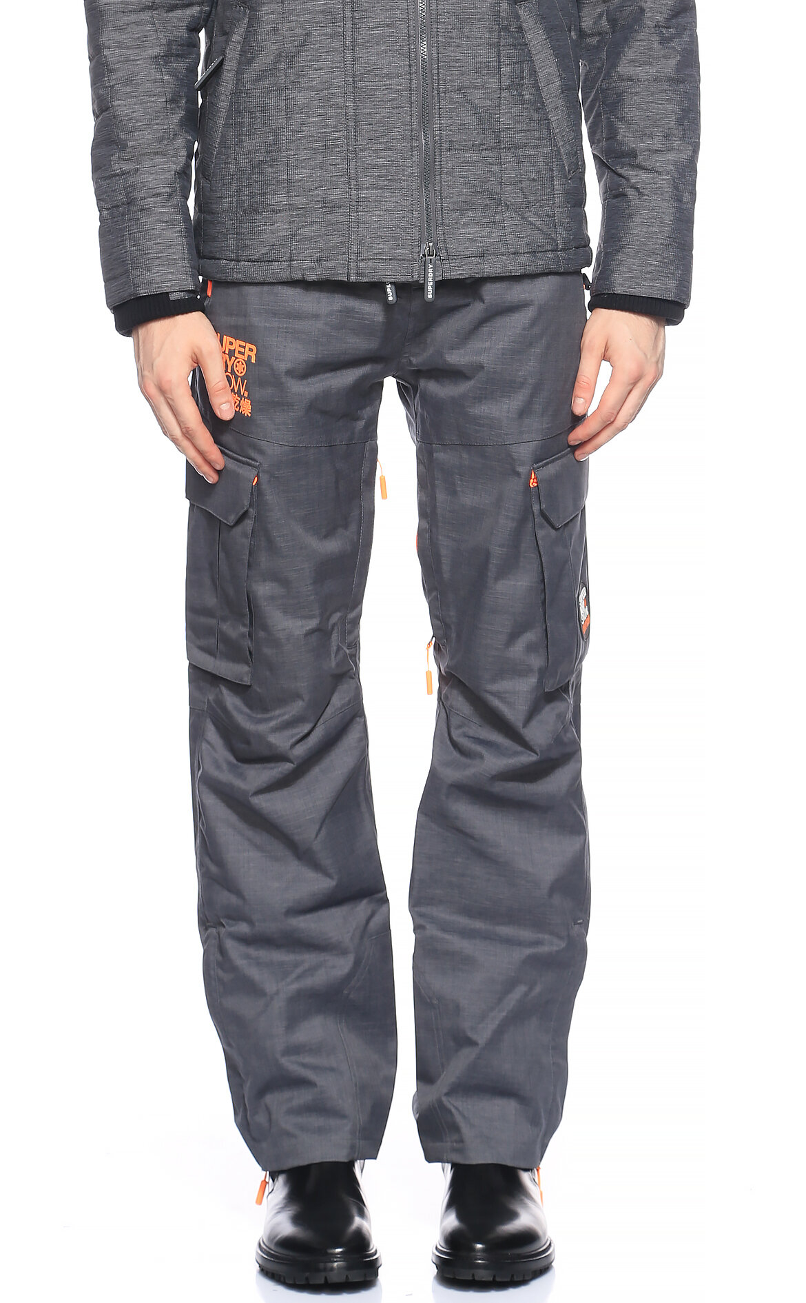 Superdry-Superdry Gri Kayak Pantolonu
