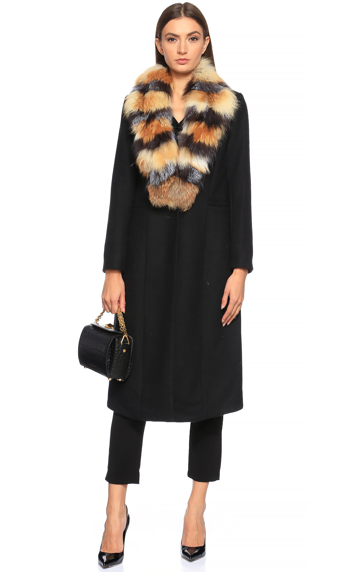 Silvian Heach-Silvian Heach Siyah Palto