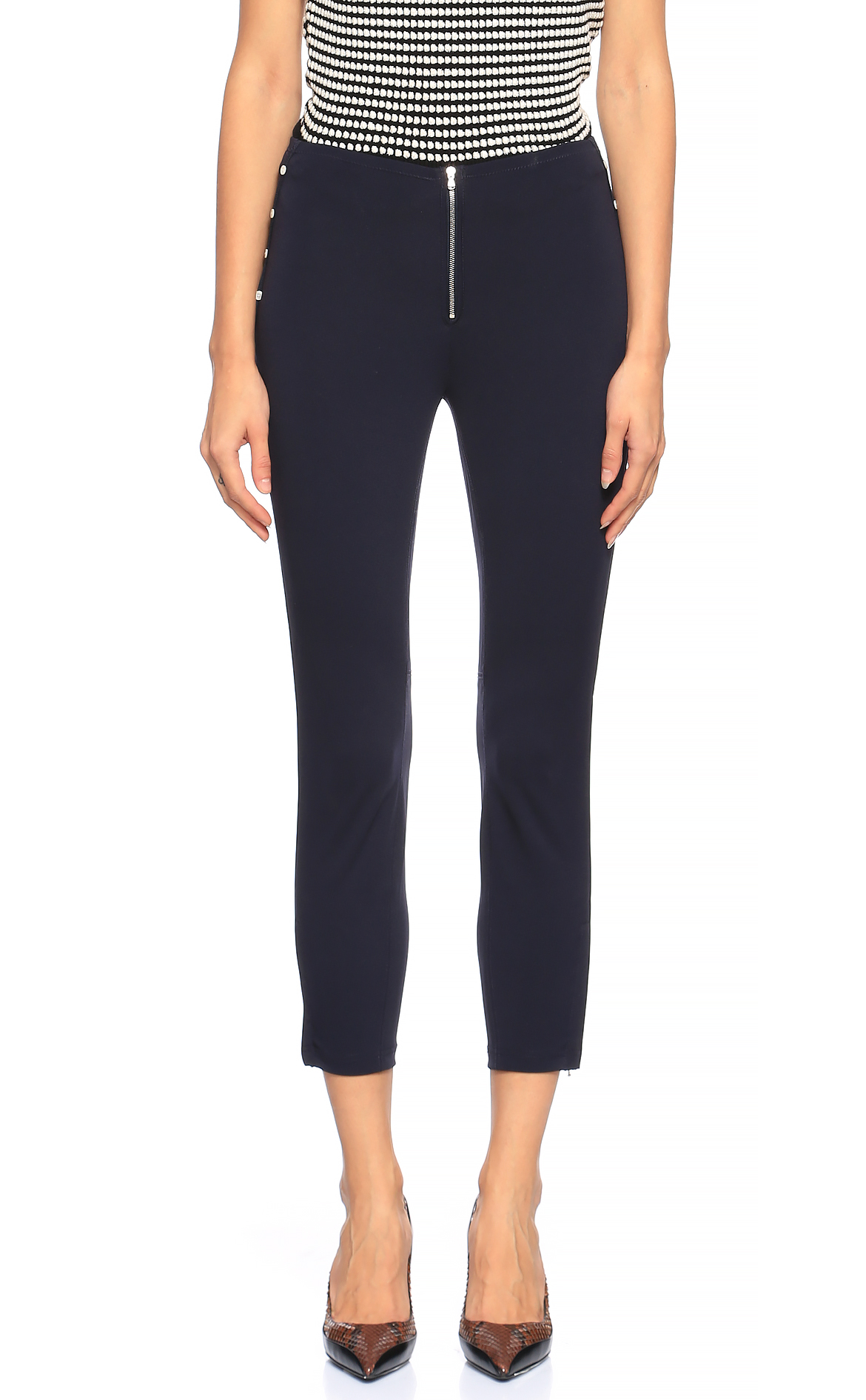 3.1 Phillip Lim-3.1 Phillip Lim Düğme Detaylı Lacivert Tayt