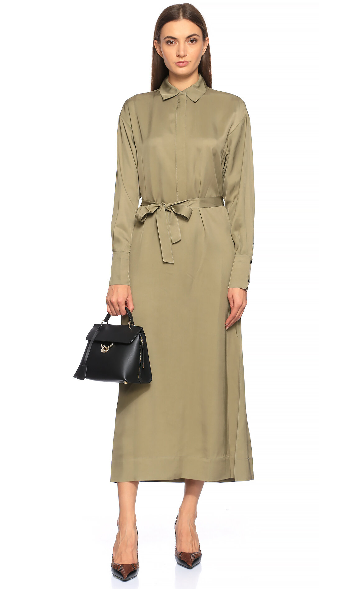 Elizabeth & James-Elizabeth & James Yeşil Uzun Elbise