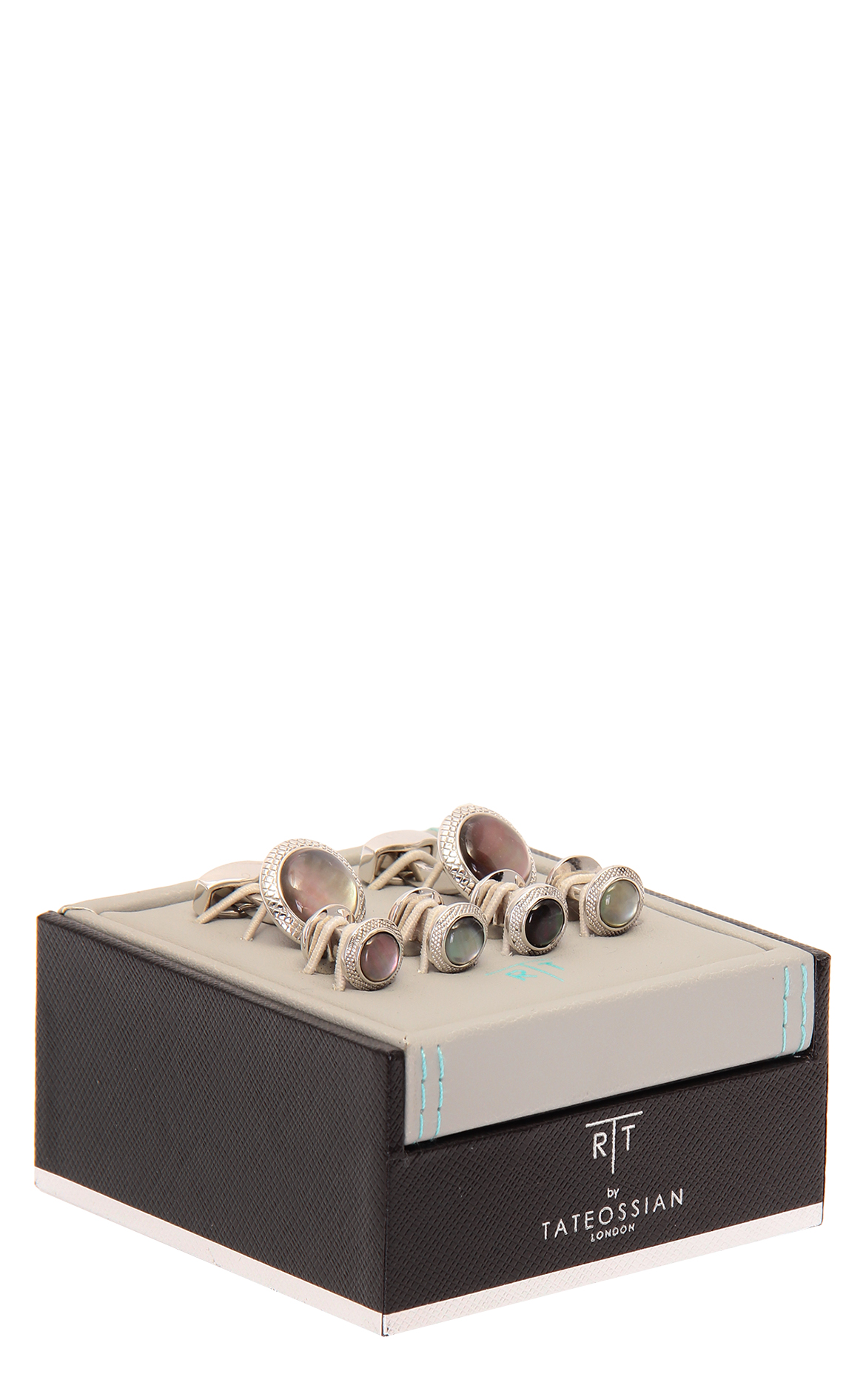 Tateossian-Tateossian Gri Kol Düğmesi