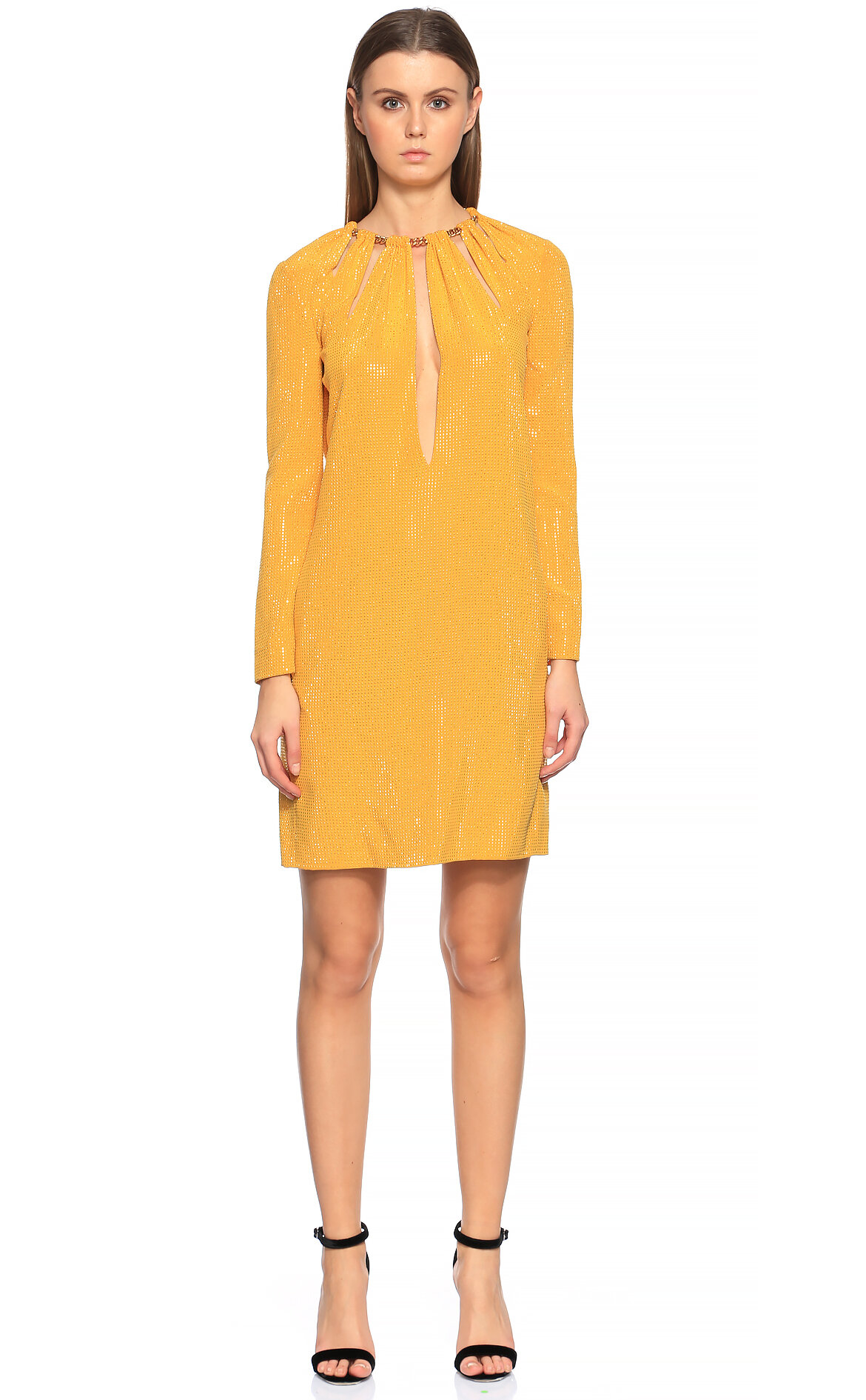 Emilio Pucci-Emilio Pucci Sarı Gece Elbisesi