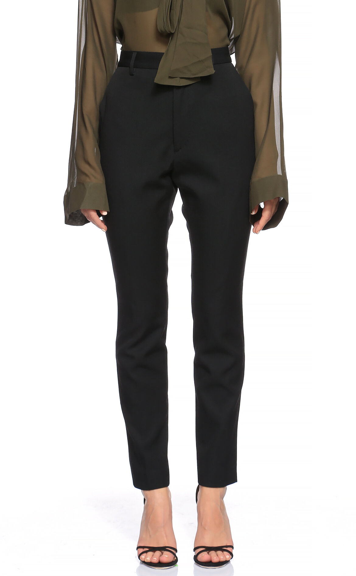 Haider Ackermann-Haider Ackermann Yüksek Bel Siyah Pantolon