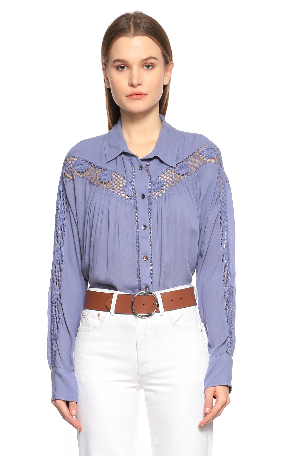 Free People-Free People Mavi Bluz