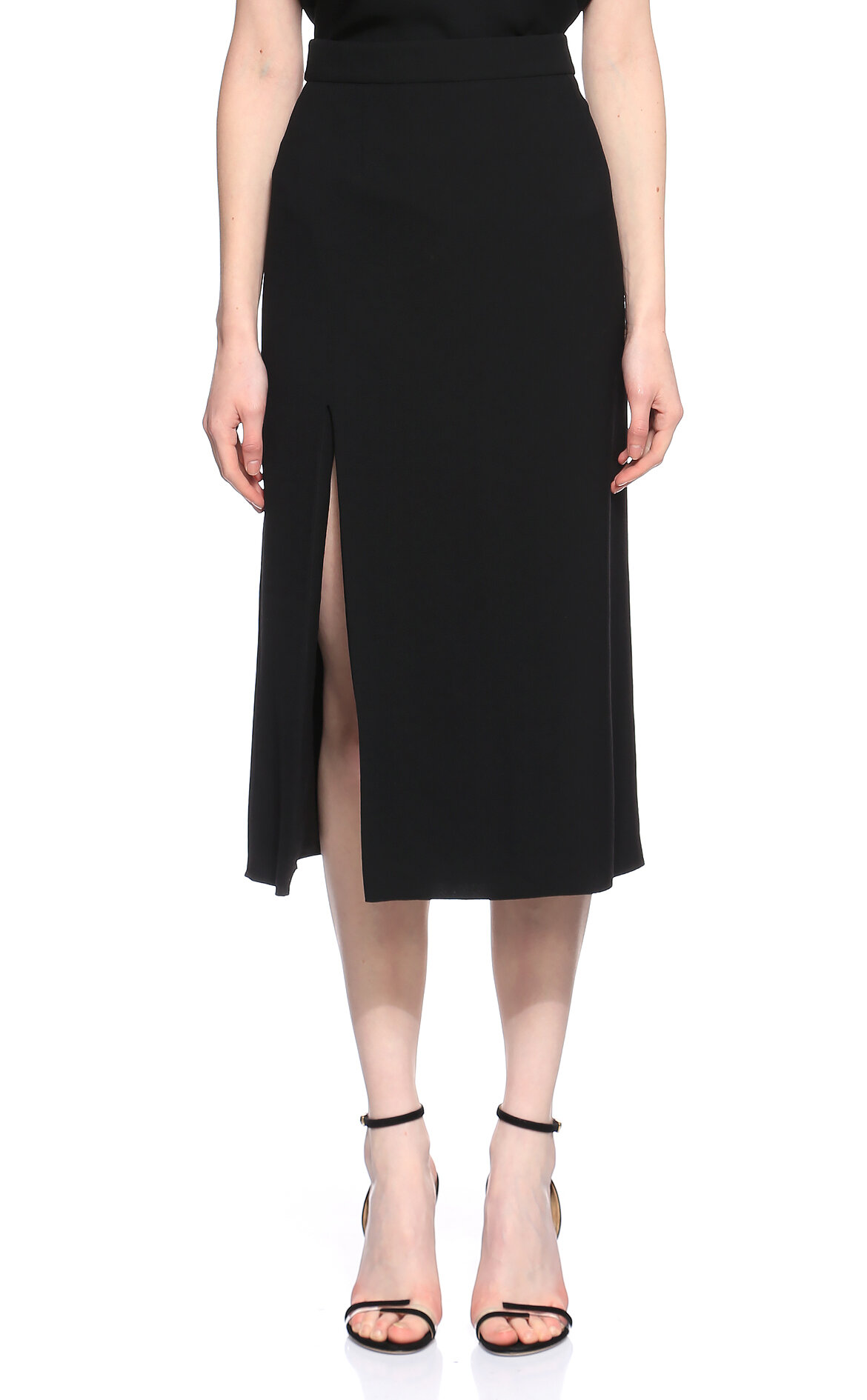 Lanvin-Lanvin Yırtmaç Detaylı Siyah Etek