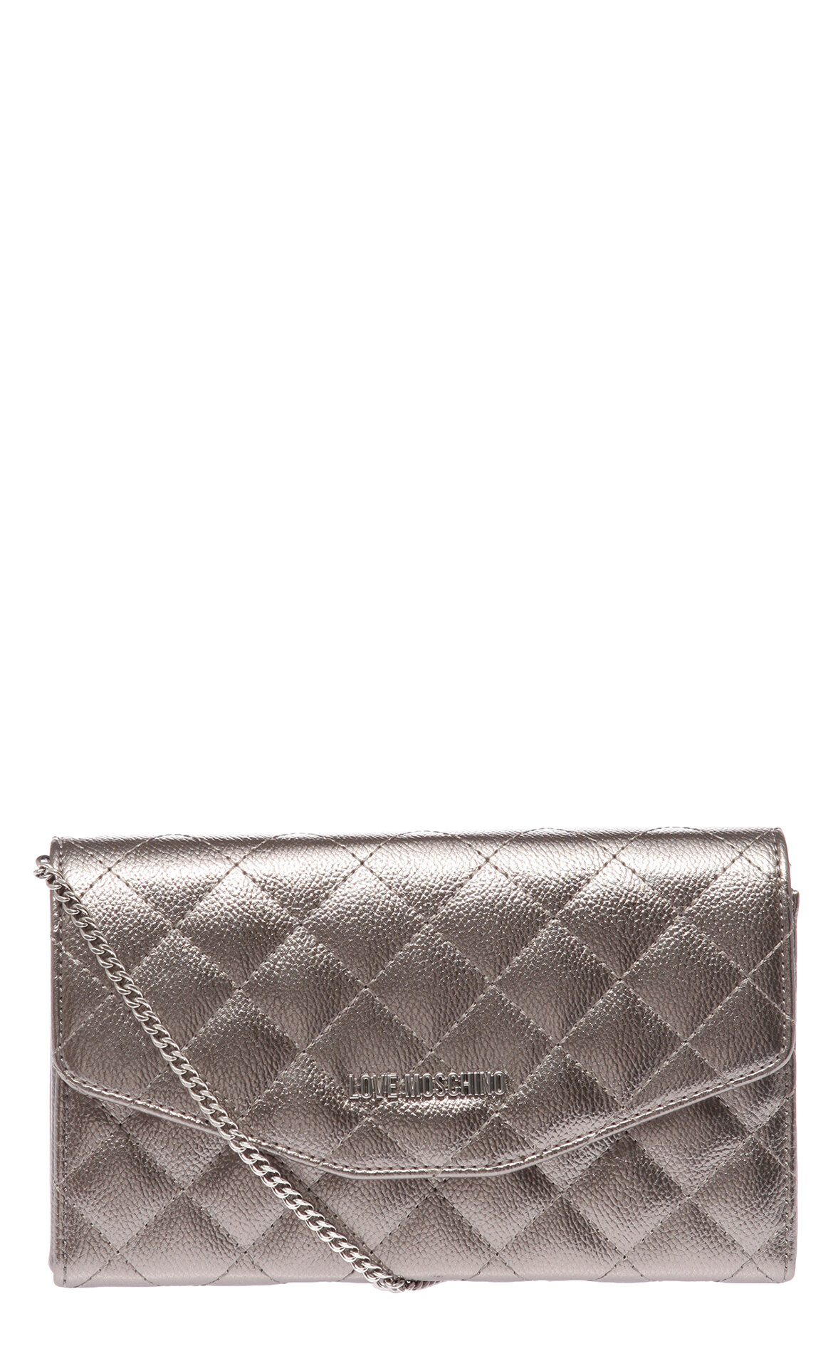 Love Moschino-Love Moschino Gümüş Rengi Clutch