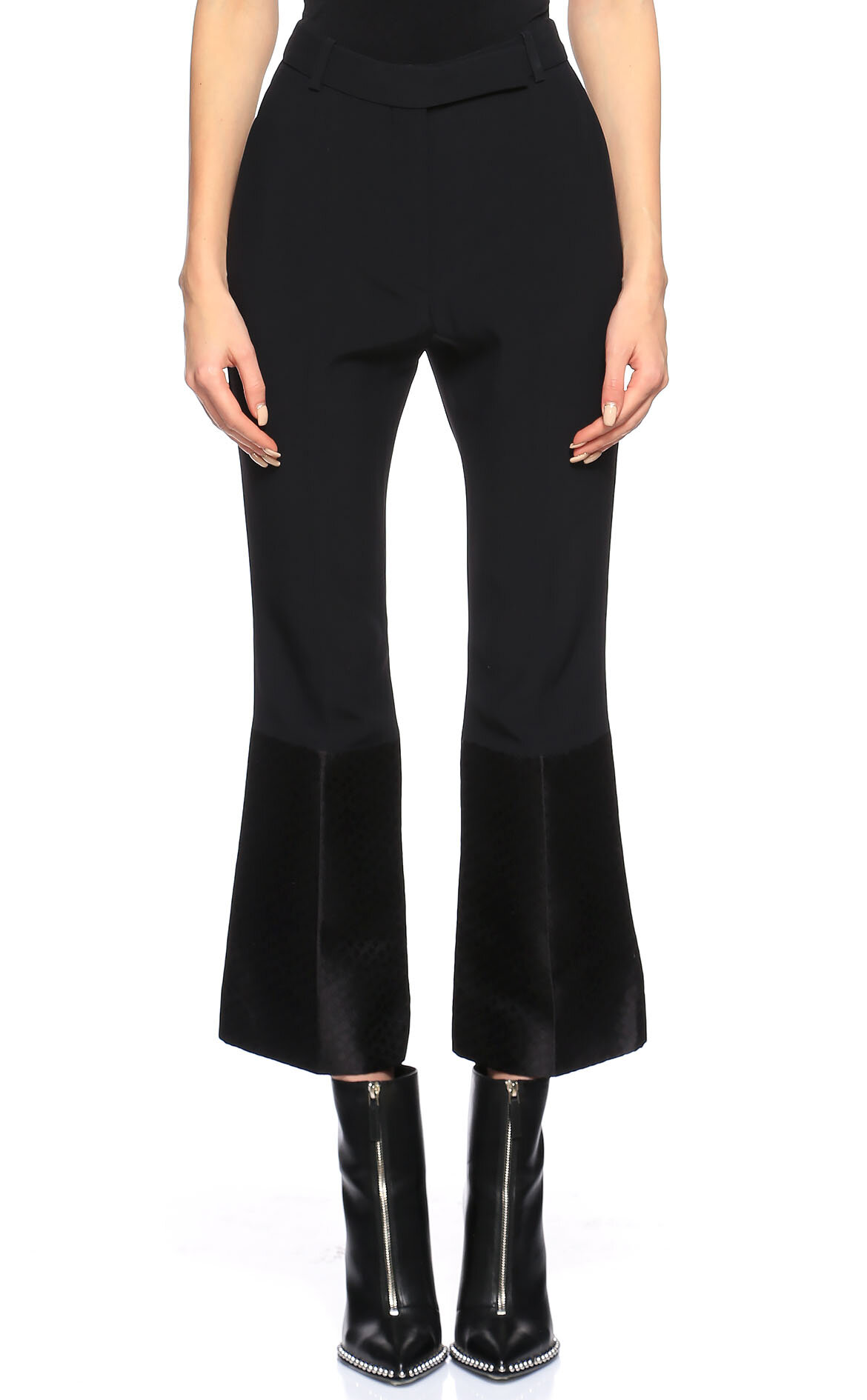 Alexander McQueen-Alexander McQueen Geniş Paça Siyah Pantolon