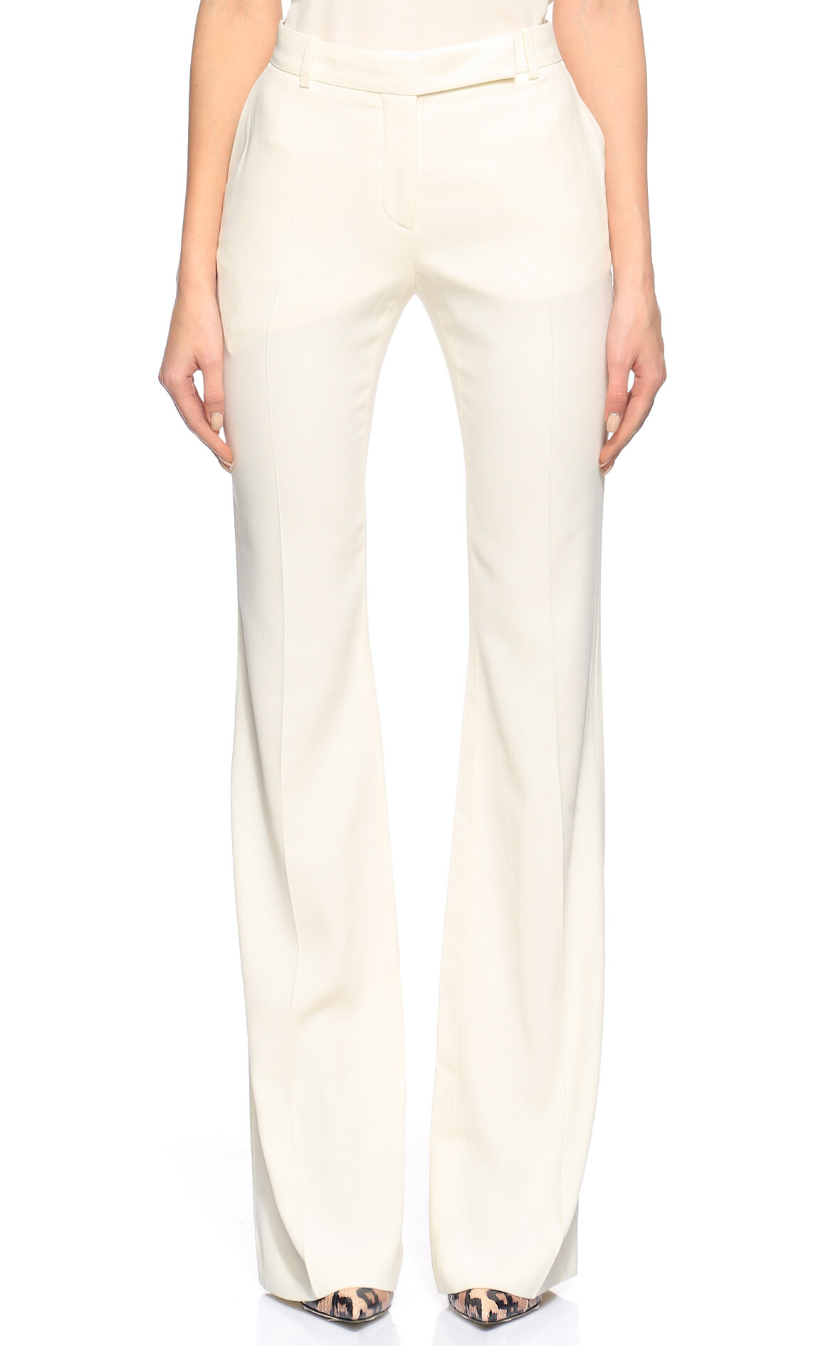 Alexander McQueen-Alexander McQueen Krem Rengi Pantolon