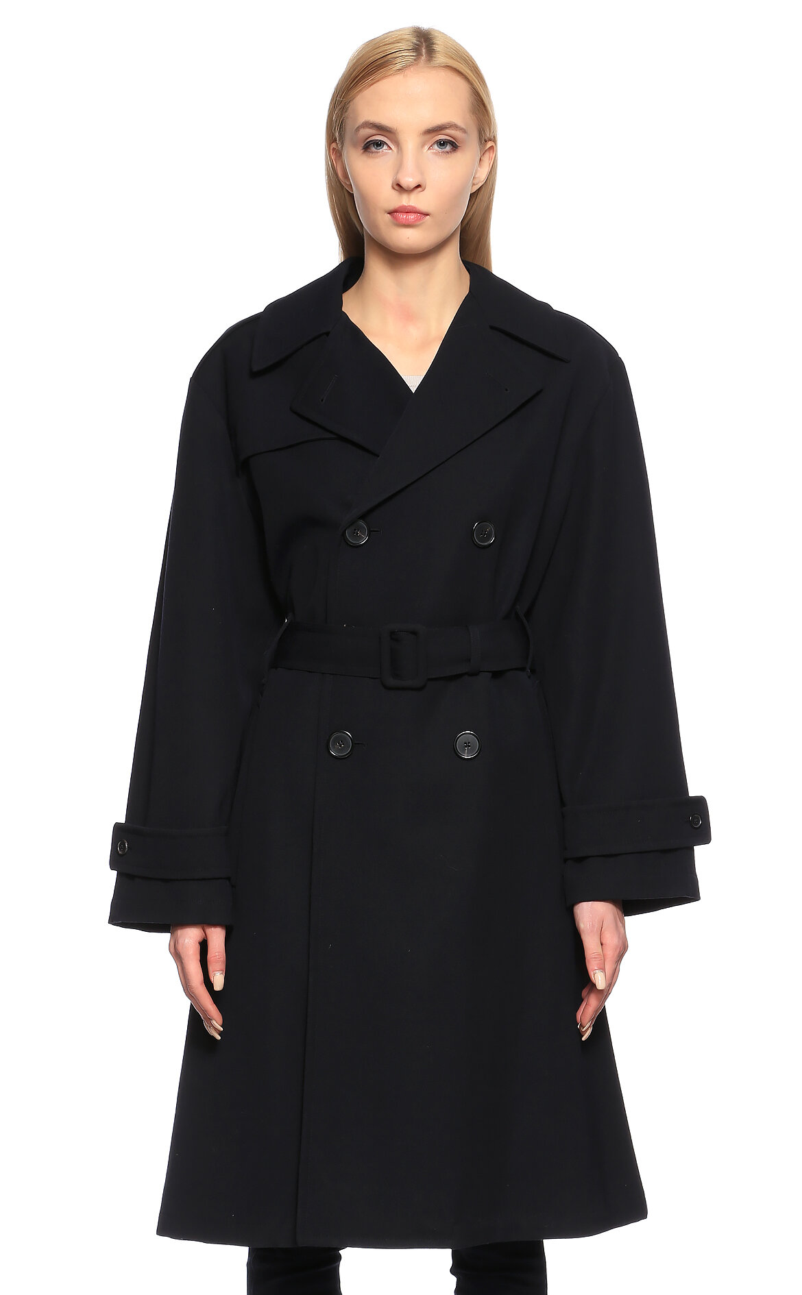 Jil Sander-Jil Sander Lacivert Pardesü