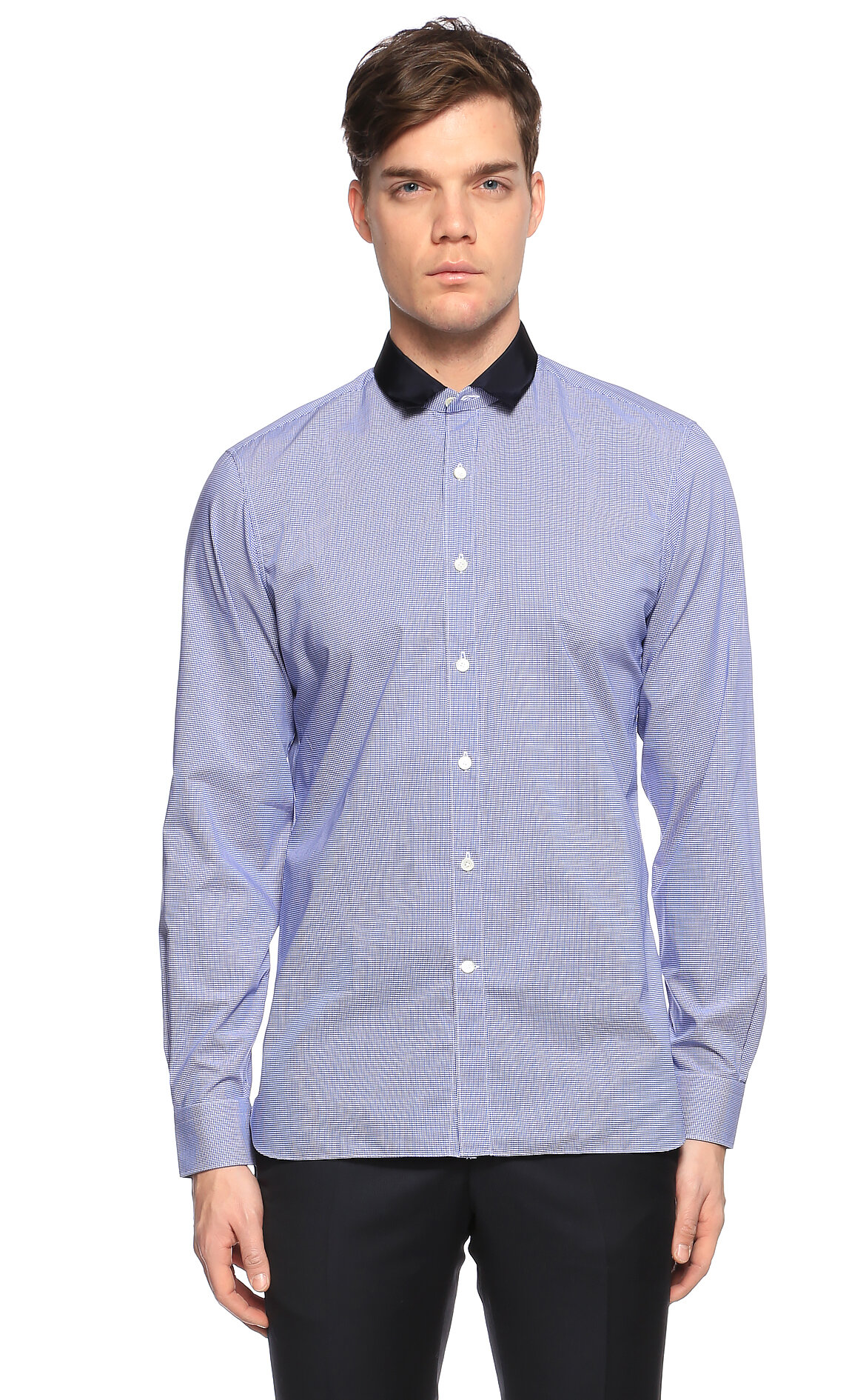 Lanvin-Lanvin Lacivert Gömlek