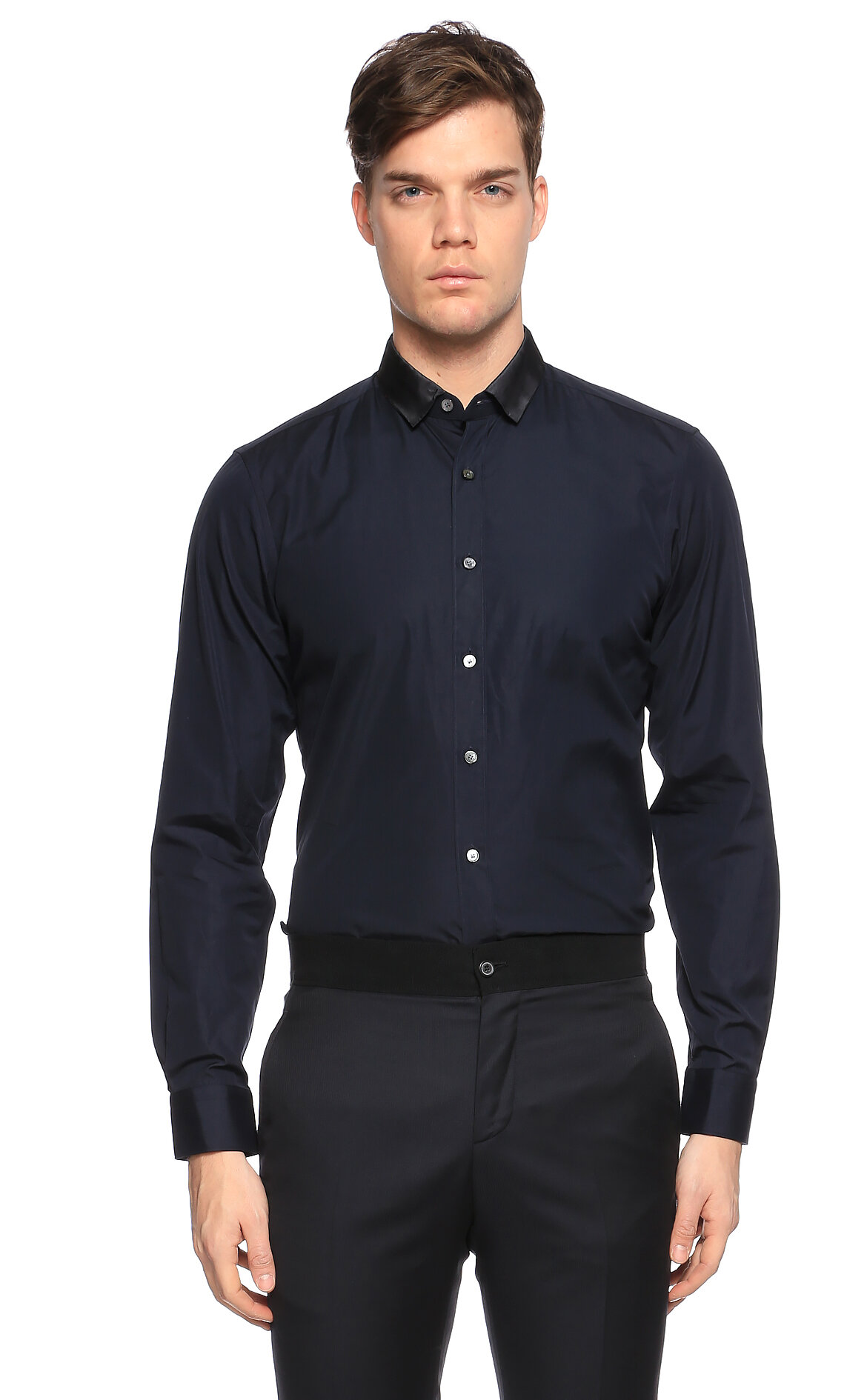 Lanvin-Lanvin Lacivert Gömlek