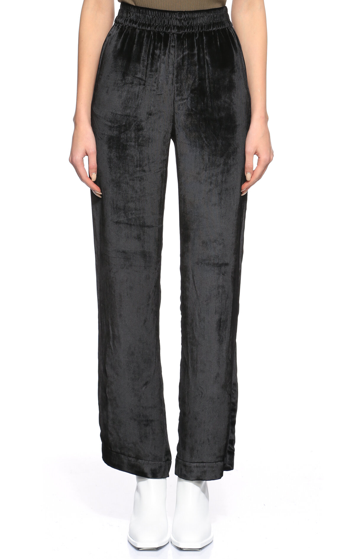 J Brand-J Brand Beli Lastikli Siyah Pantolon