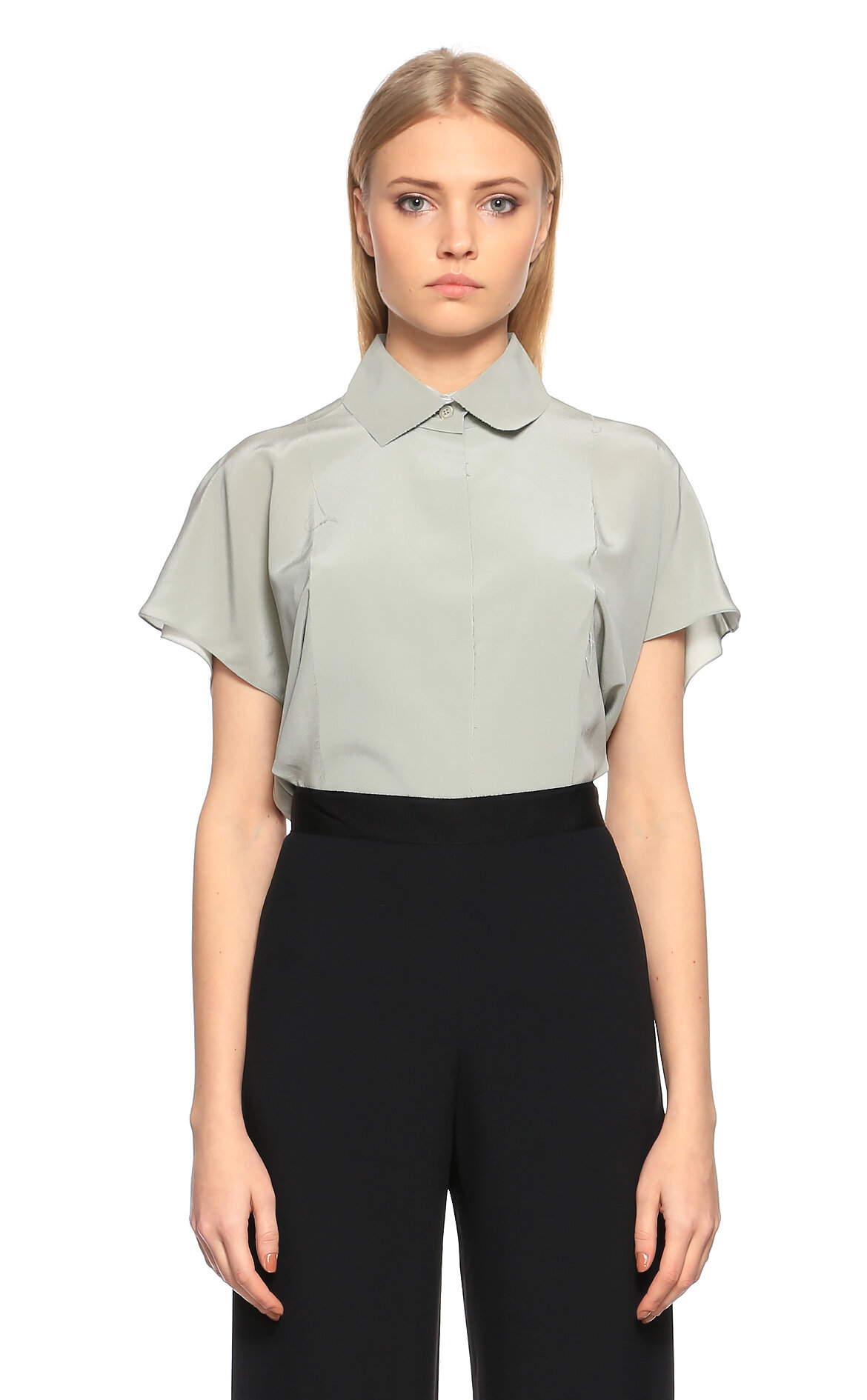 Lanvin-Lanvin Kısa Kollu Yeşil Gömlek