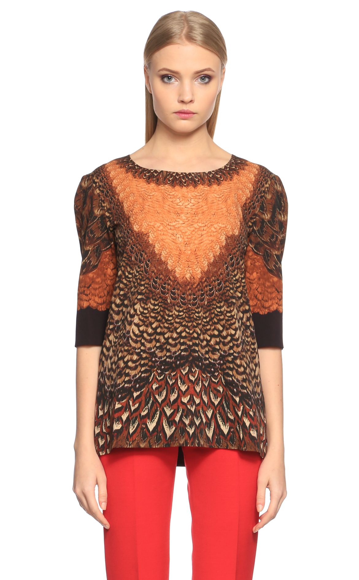 Alberta Ferretti -Alberta Ferretti  Kahverengi Bluz