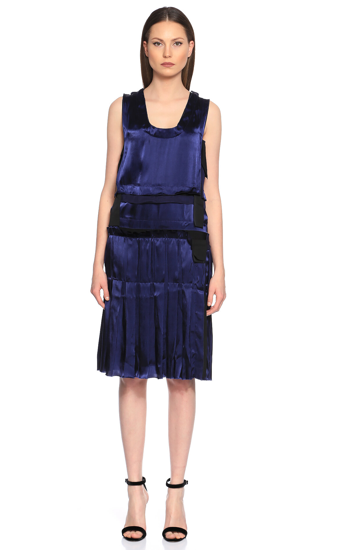 Lanvin-Lanvin Lacivert Elbise