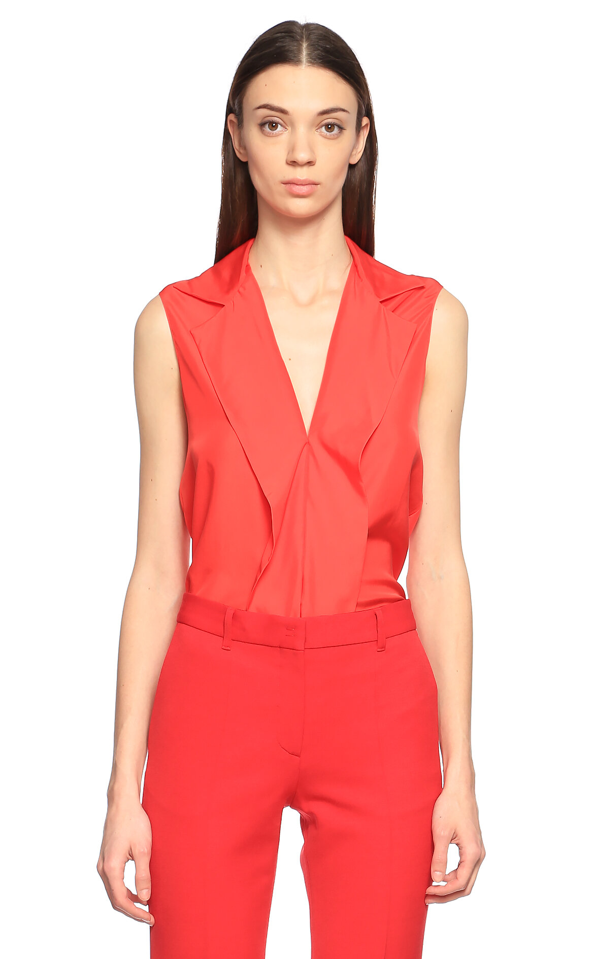 Lanvin-Lanvin Kolsuz Kırmızı Bluz