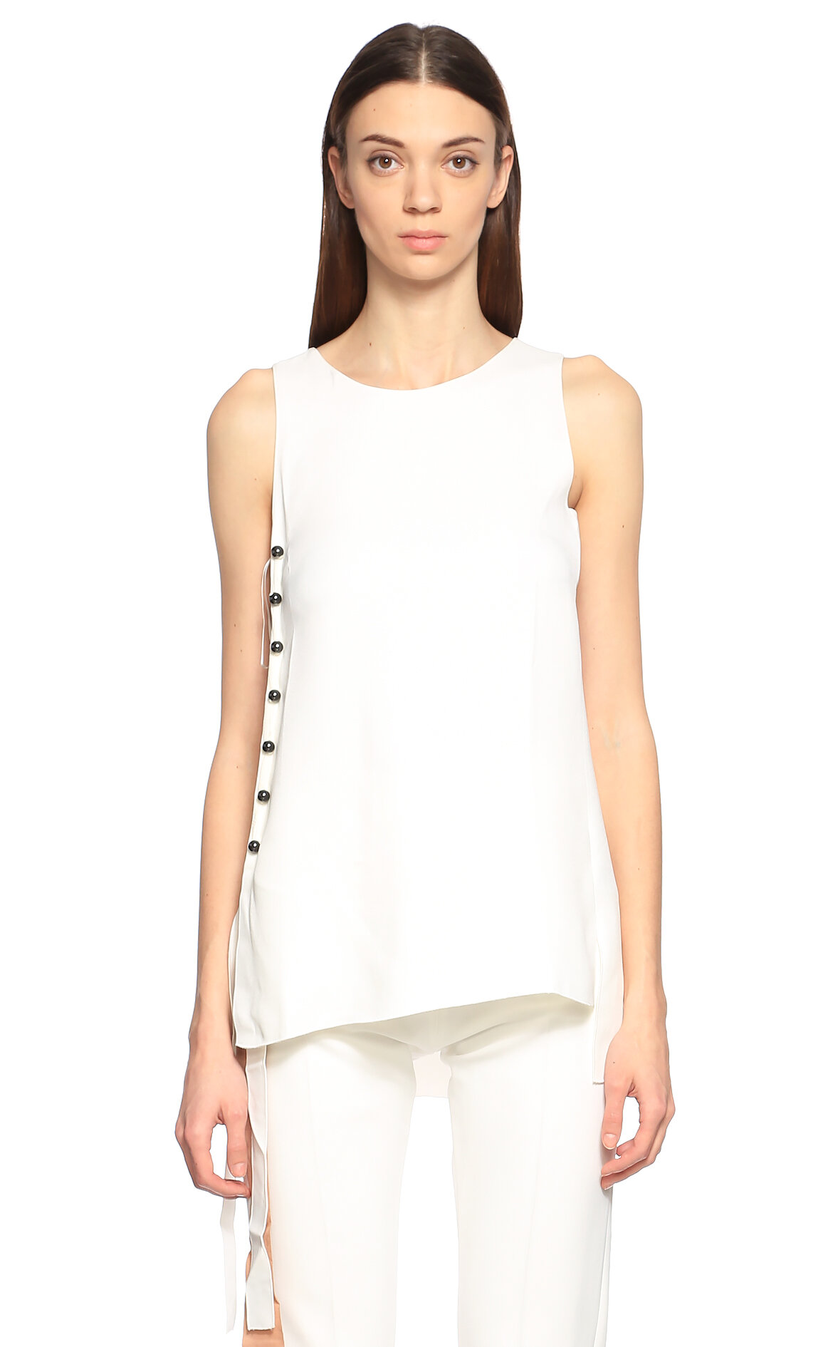 Lanvin-Lanvin Kolsuz Ekru Bluz