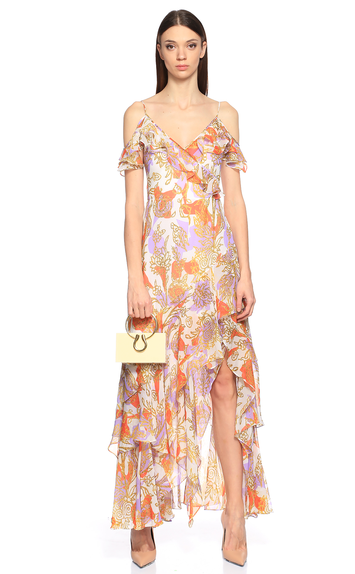 Peter Pilotto-Peter Pilotto Omuz Detaylı Uzun Elbise