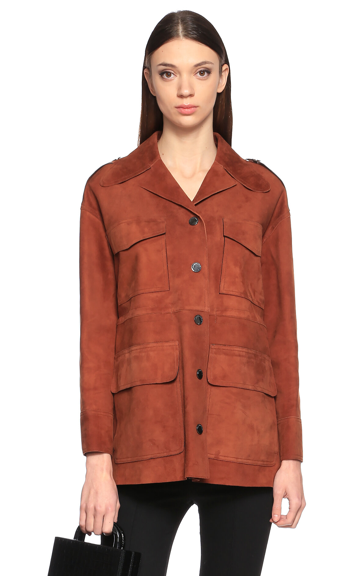 Longchamp-Longchamp Deri Ceket