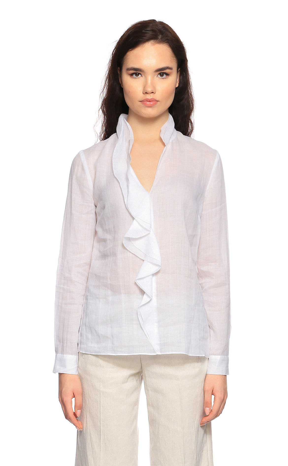 Elie Tahari-Elie Tahari Beyaz Bluz